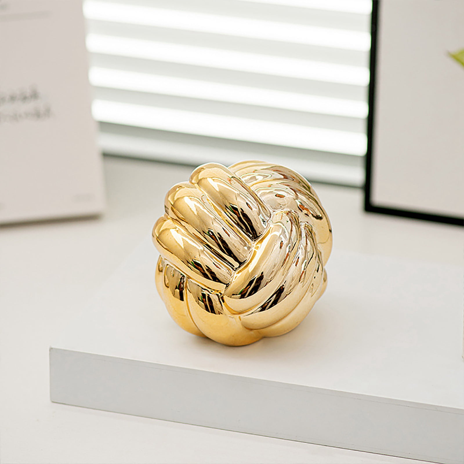 Chain Link Decor,Coffee Table Decor Ceramic Knot Decor Shelf Decor ...