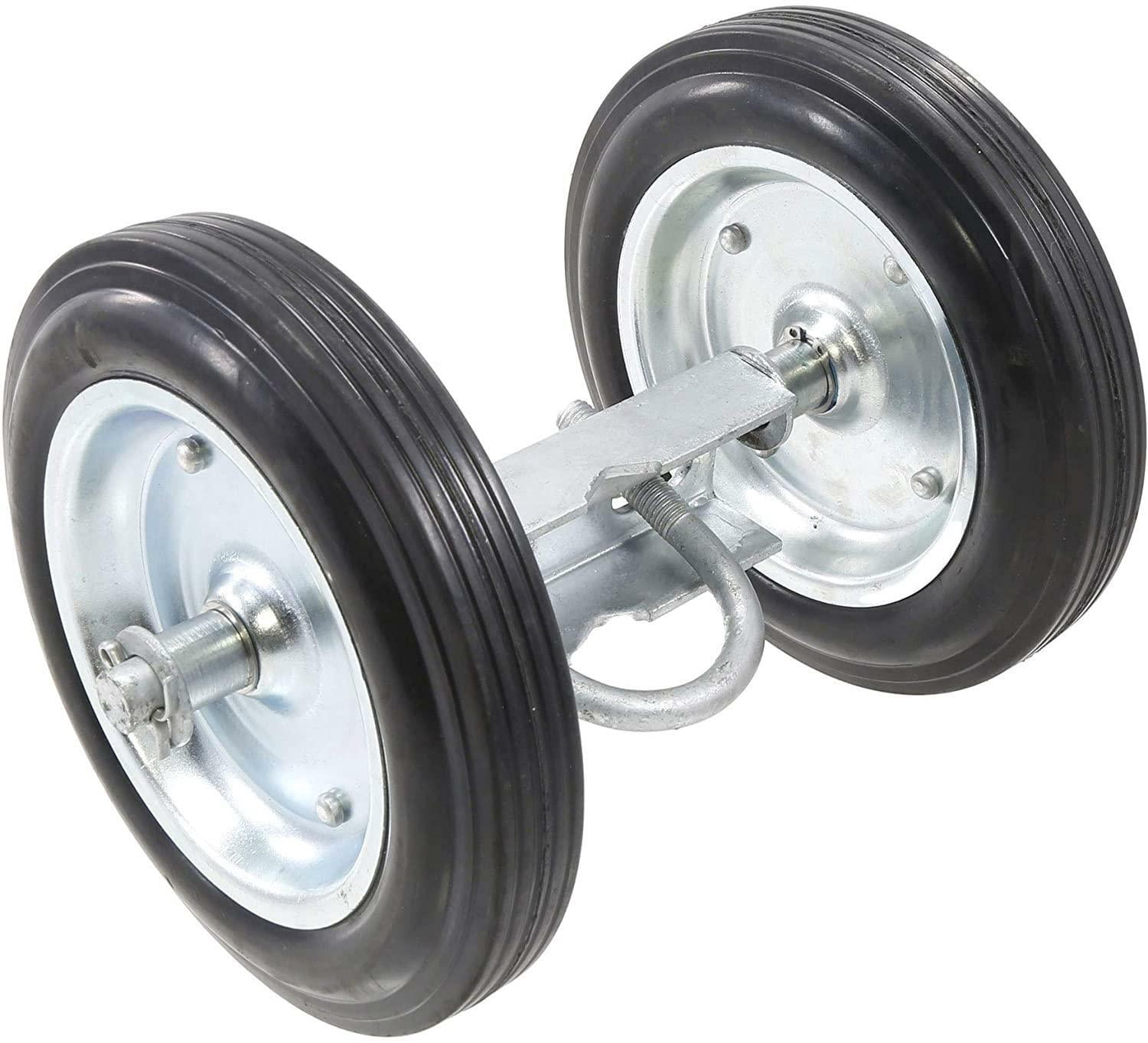 Chain Link Double Wheel Carrier w/ 8" Solid Rubber Wheels for Sliding ...