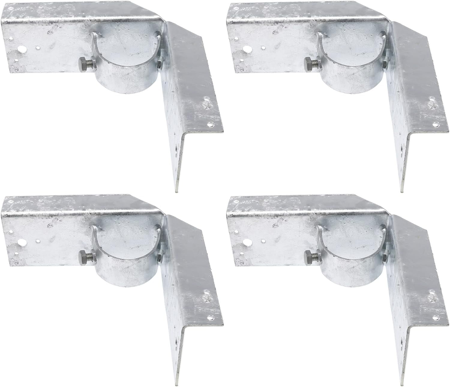 Chain Link Fence 1 5/8" x 6" Wood to Steel Post Corner Adapter ...