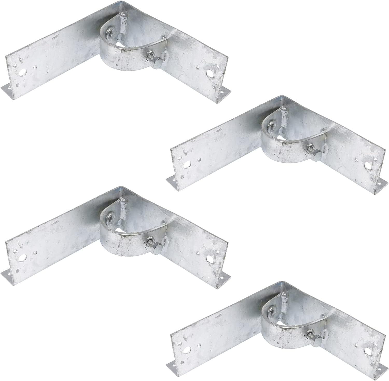 Chain Link Fence 2" (1 7/8" OD) x 6" Wood to Steel Post Corner Adapter ...