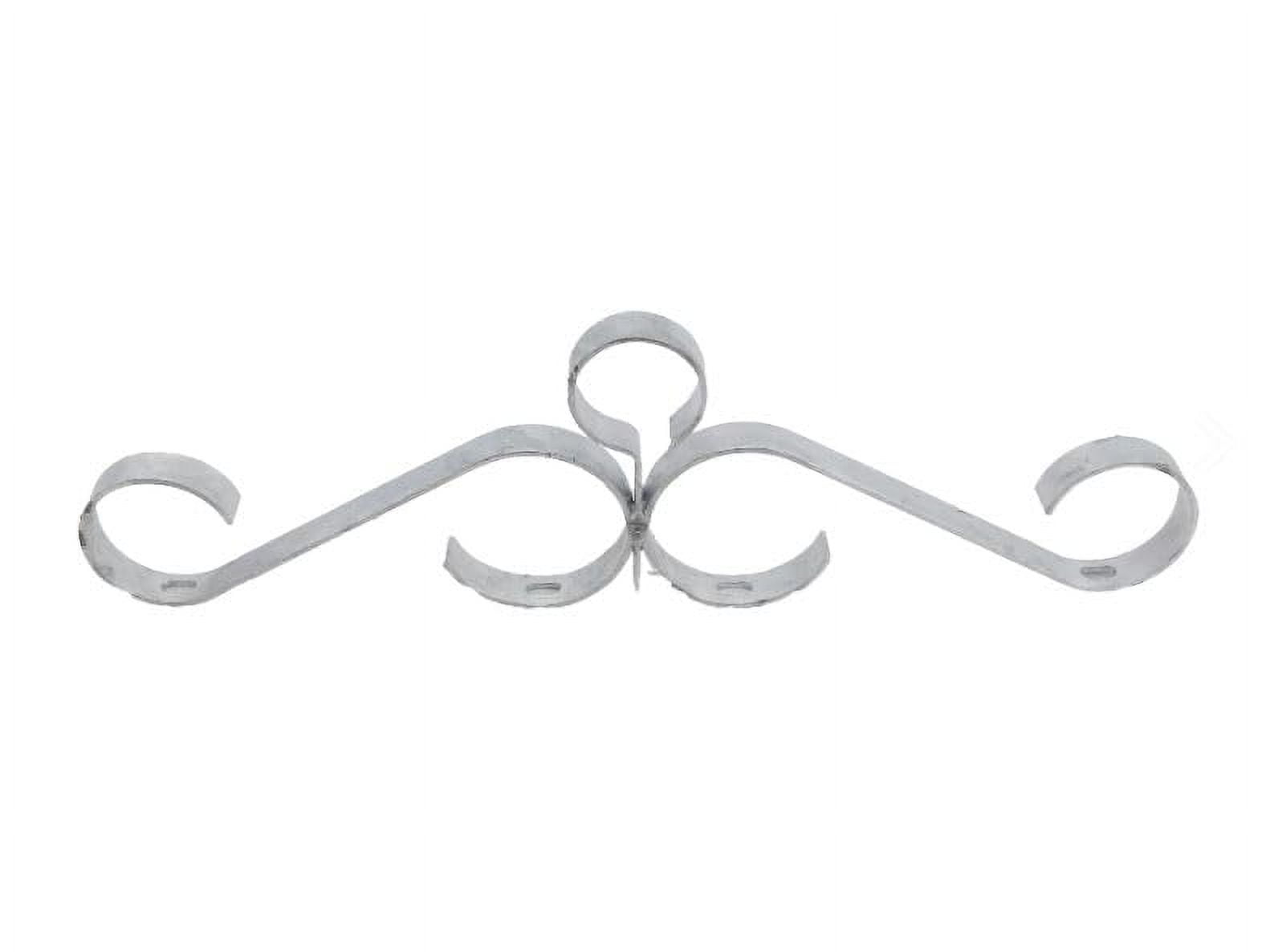 Chain Link Fence 3-Piece 18" Long [12 Gauge] Gate Scroll - Decorative ...