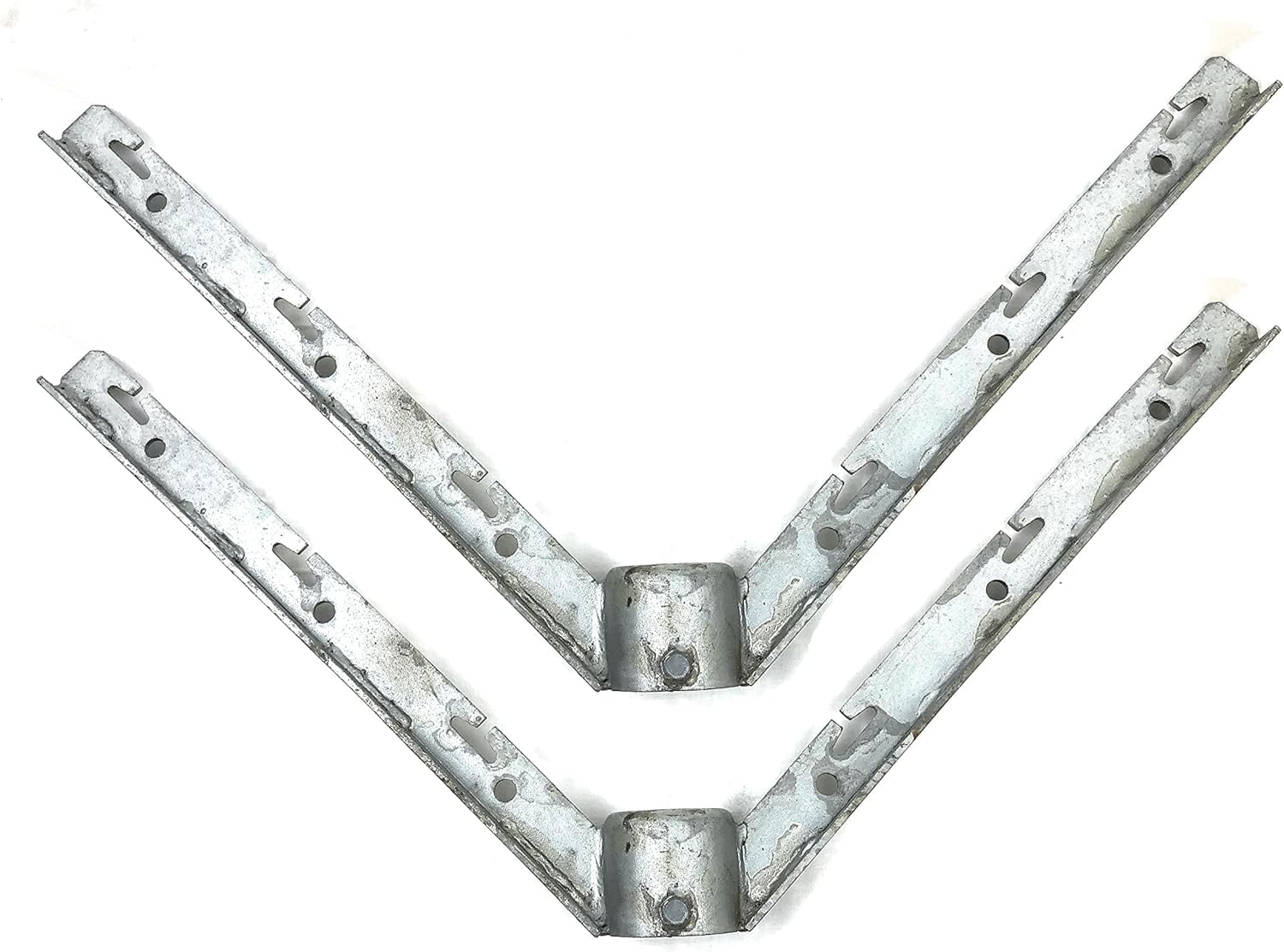 Chain Link Fence Barb Wire Corner V-Arms (Pressed Steel) Fits O.D. 2-3/ ...