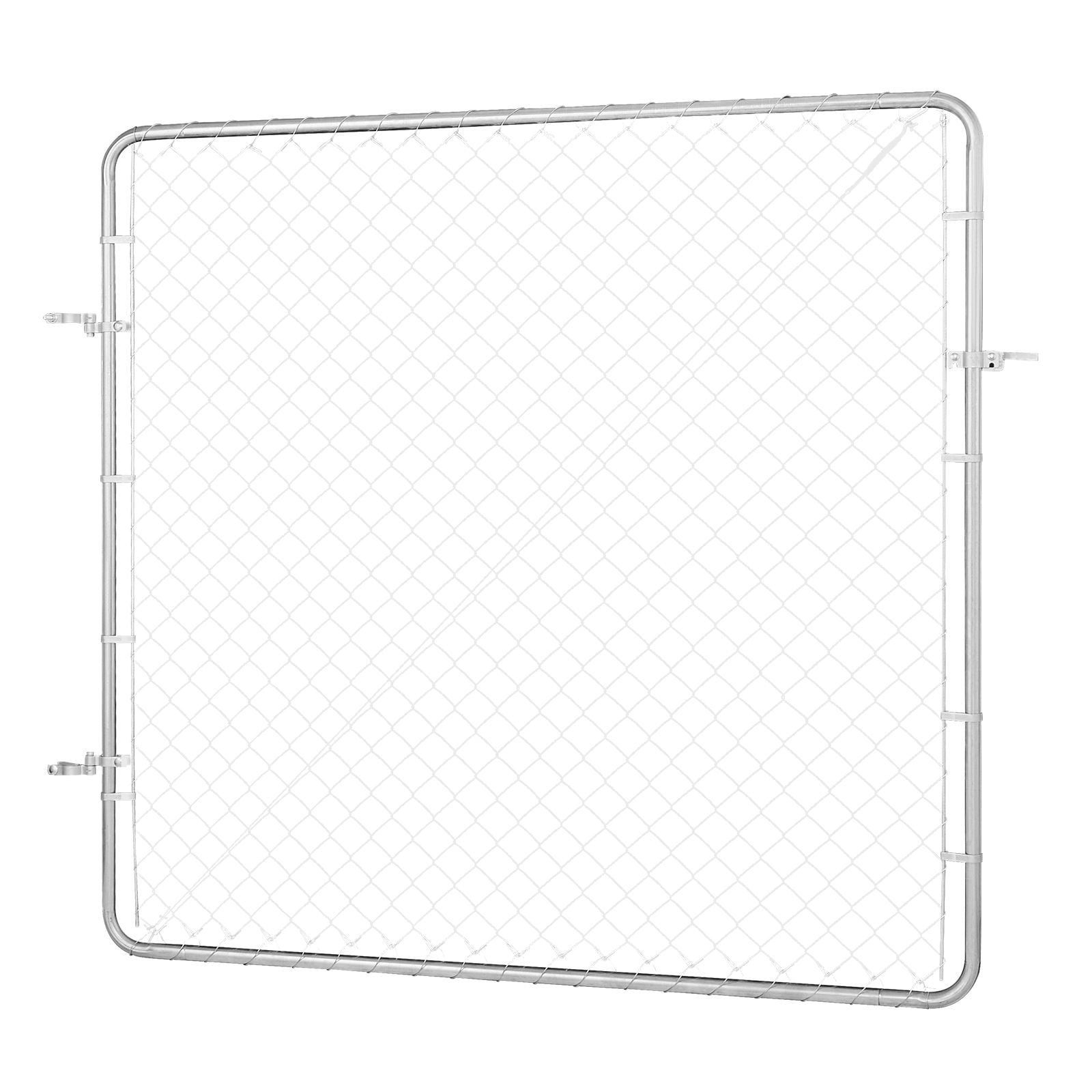 Chain Link Fence Gate, 70x72 in Adjustable Panel, Fits 3x4 ft Garden ...