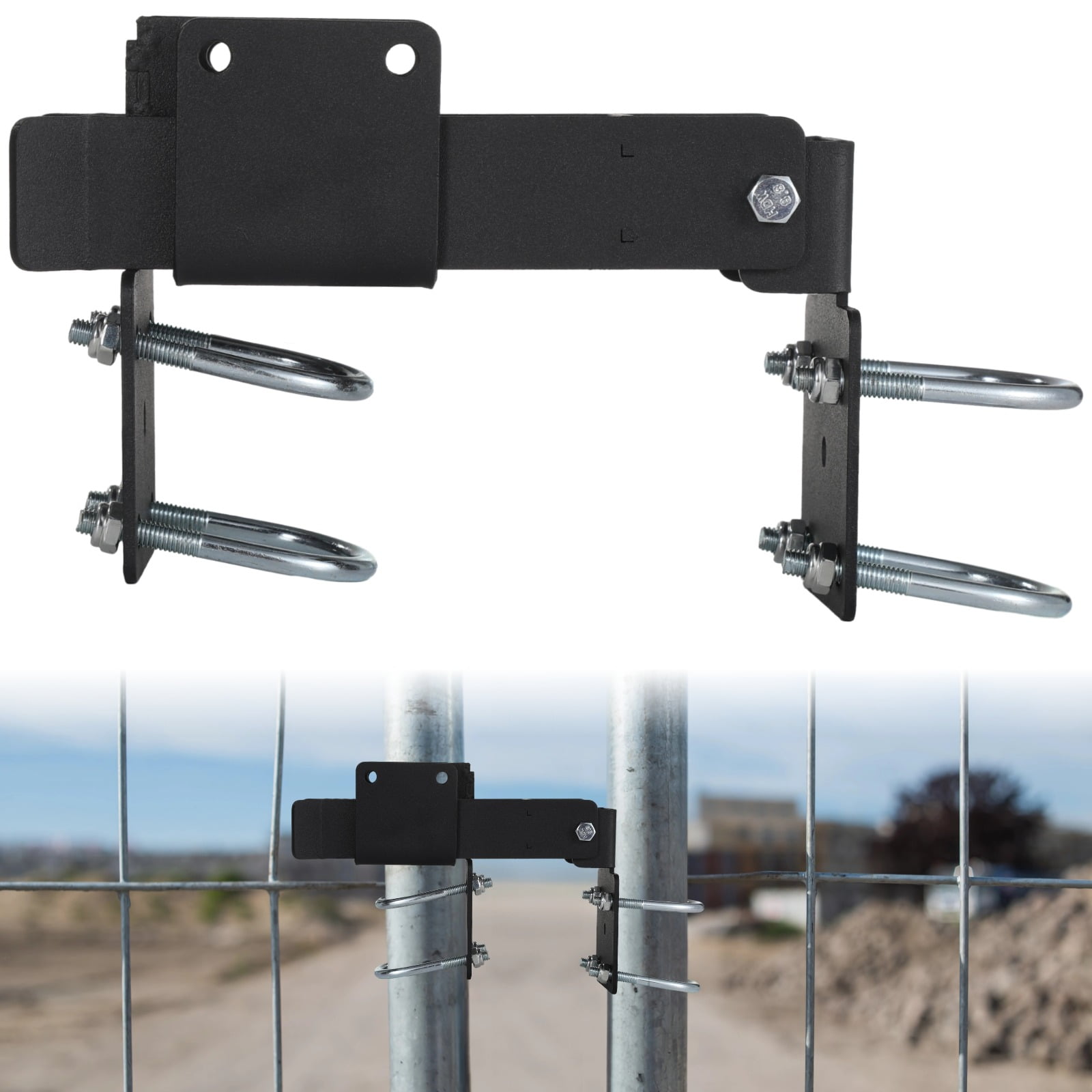 Chain Link Fence Gate Latch, Heavy-Duty Double Gate Latch with Strong ...