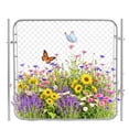 Chain Link Fence Gate with Frame, Adjustable Galvanized Steel Garden ...