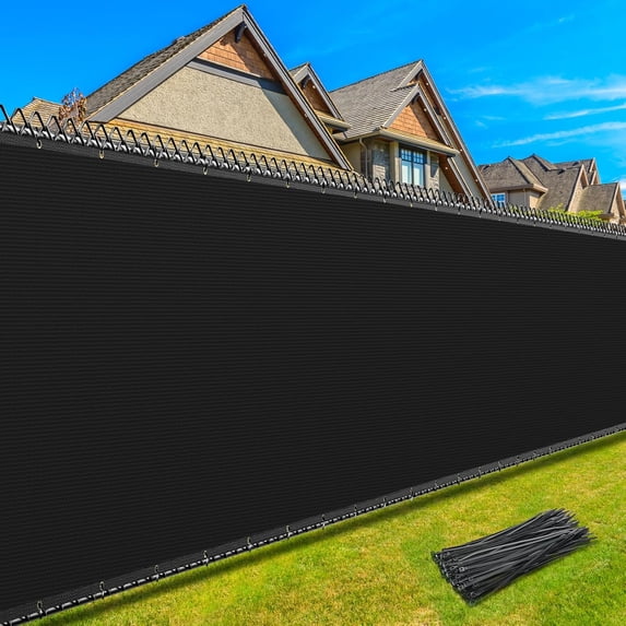 Chain Link Fence Privacy Screen 6x50FT, 90% Outdoor Cover with Brass ...