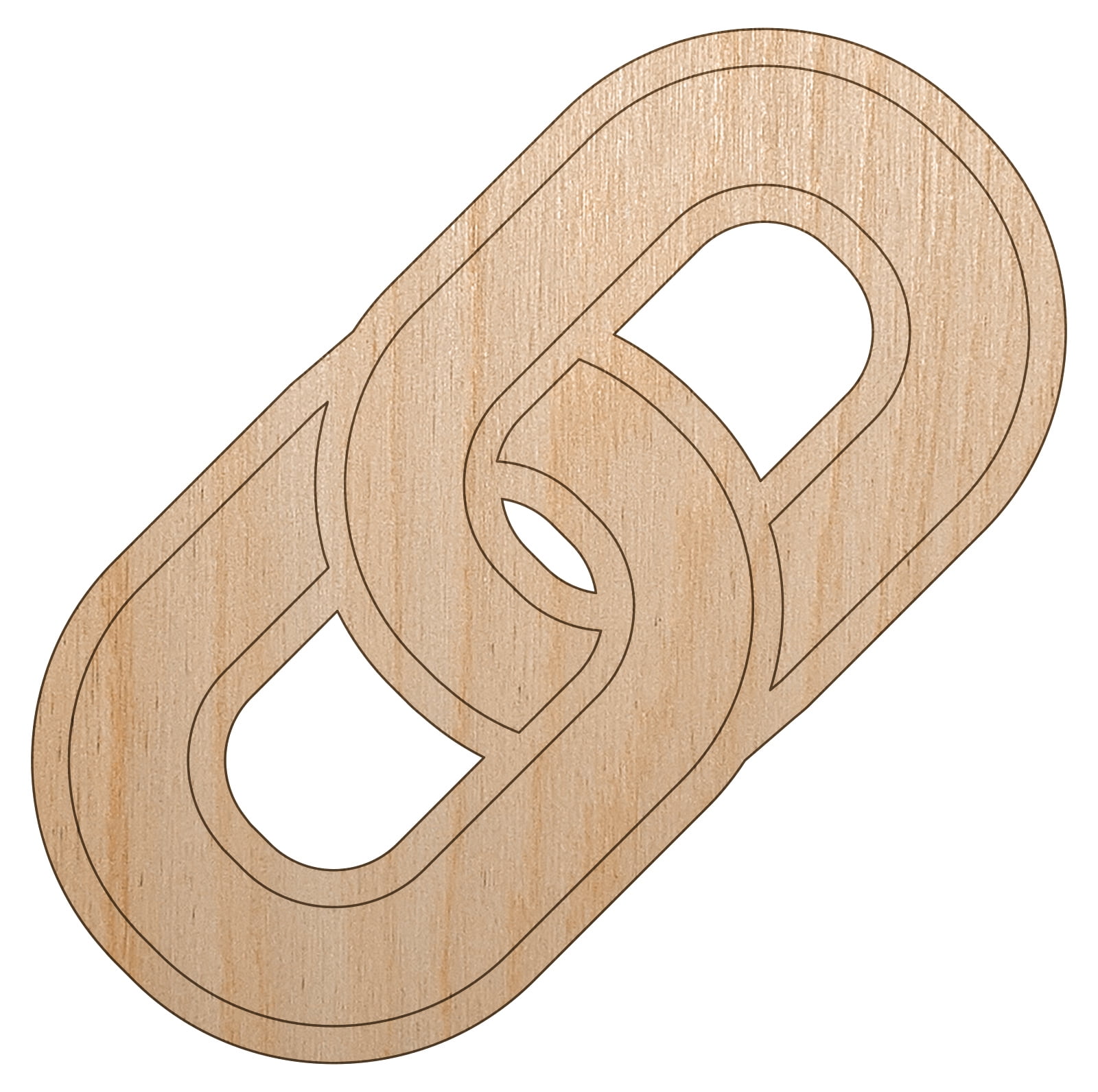 Chain Link Icon Wood Shape Unfinished Piece Cutout Craft DIY Projects ...