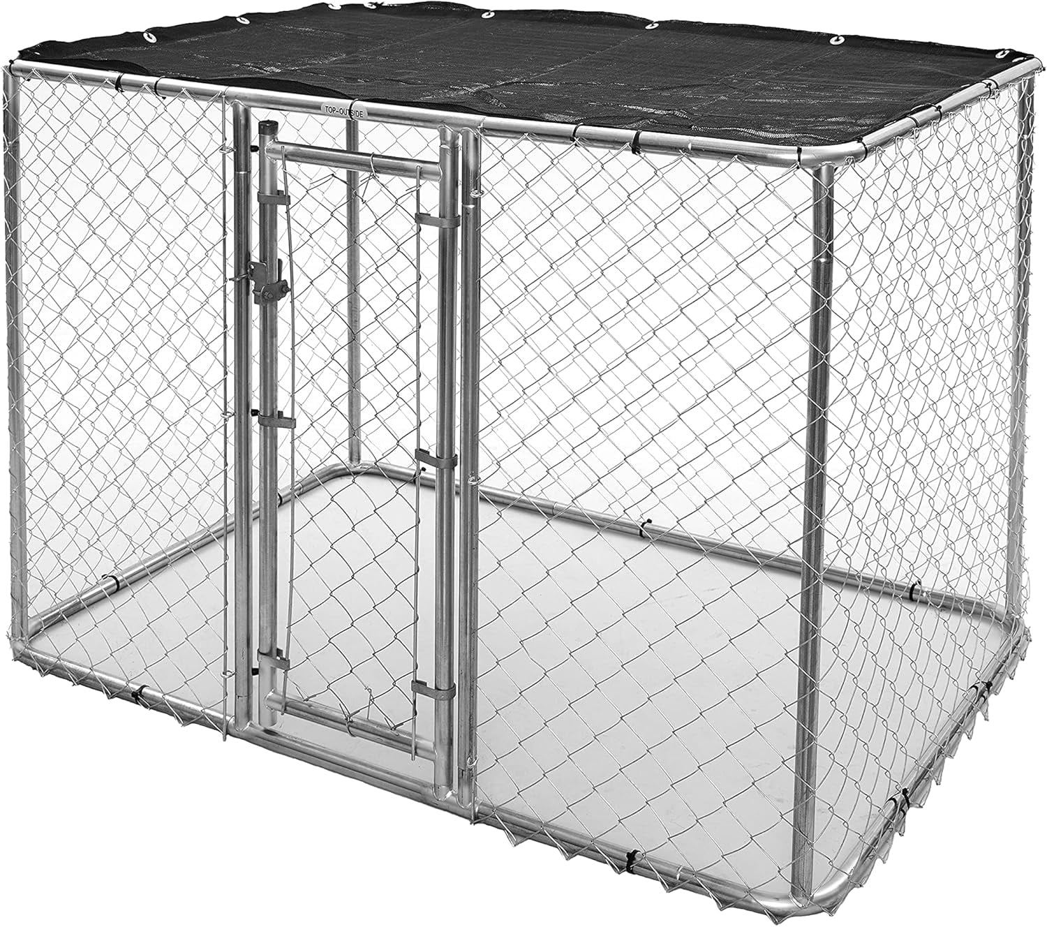 Chain Link Portable Kennel with a Sunscreen Feet Kennel - Walmart.com