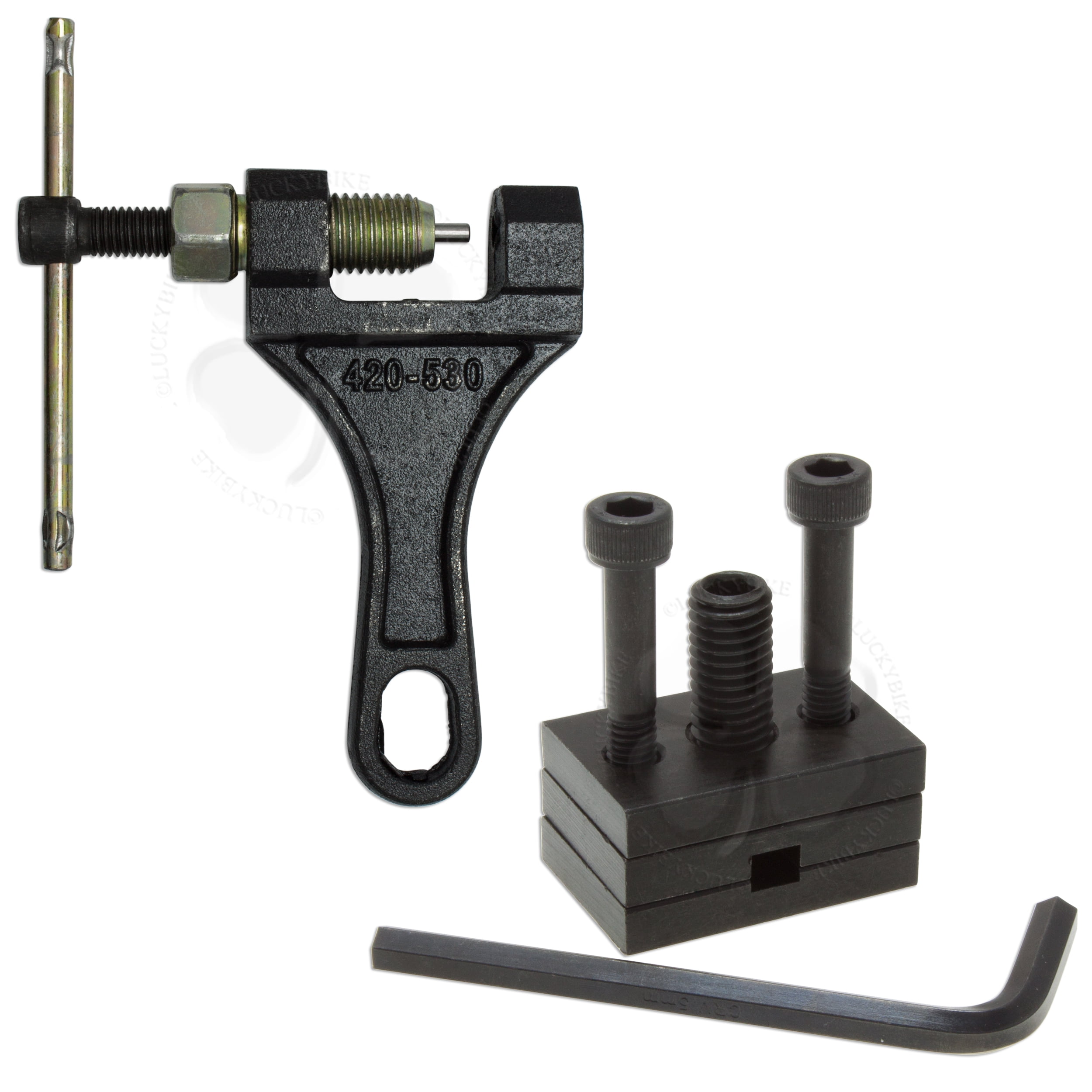 Chain Link Splitter & Press Kit Tool Motorcycle Breaker Rivet Removal ...