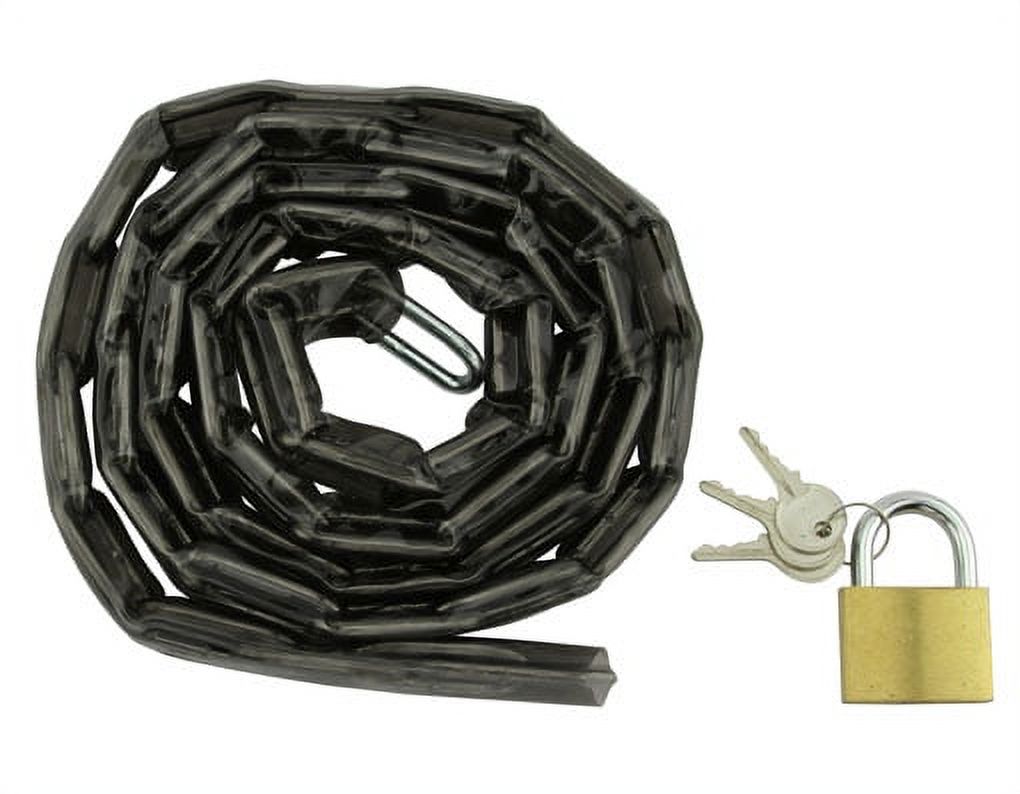 72" x 5mm Black Chain Lock for Lowrider, Beach Cruiser, Chopper, Limo ...