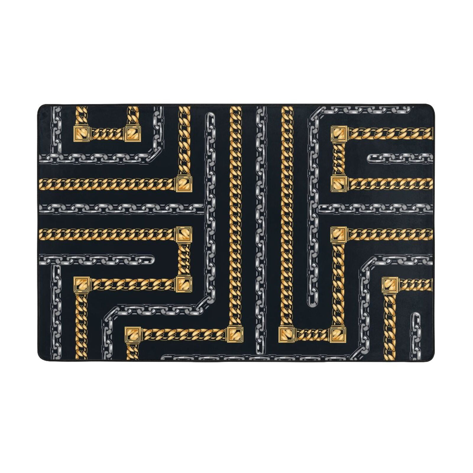 Chain Maze Pattern Area Rugs For Living Room Decor - Anti Slip Throw ...