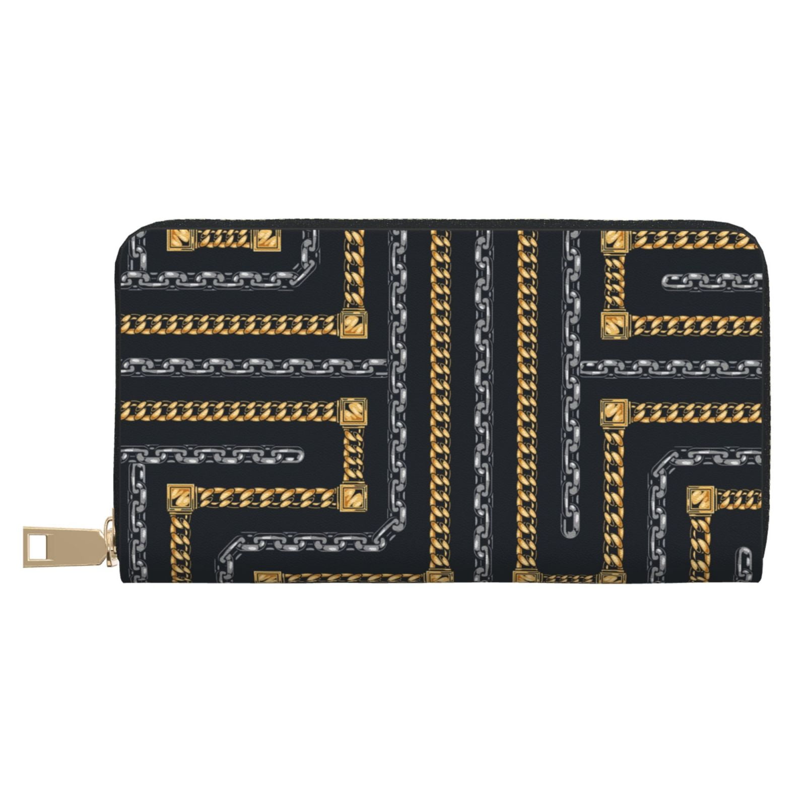 Chain Maze Pattern Wallet Women, Leather Bifold Multi Card Wallet ...