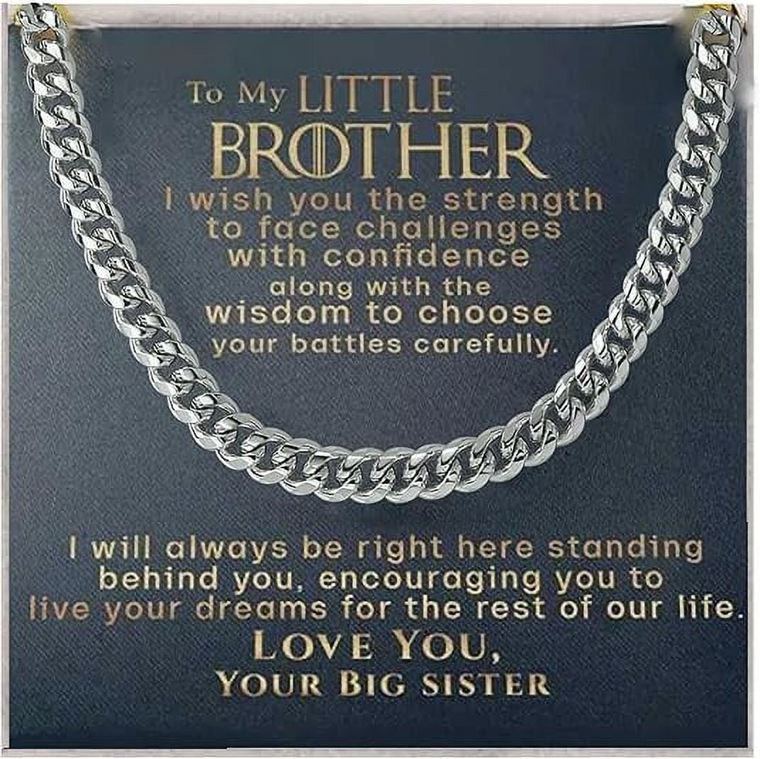 Chain Necklace for Litter Brother from Big Sister, Cuban Link Chain ...