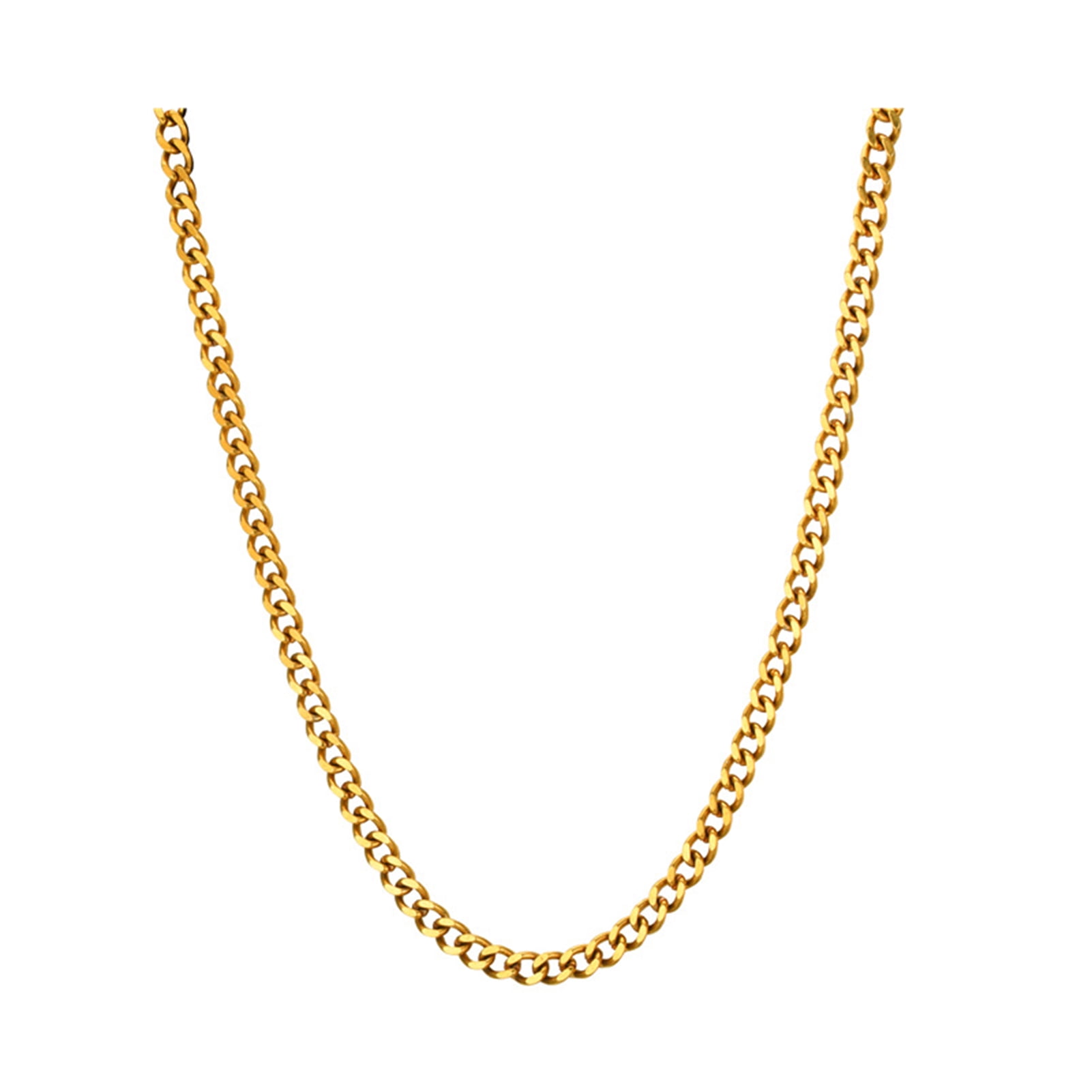 Chain Necklace for Men Women Silver Golden Black Thin Cable Chain Hip ...