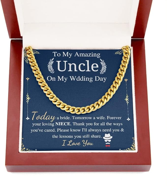 Chain Necklace for Uncle of the Bride from Niecee with Personalized ...