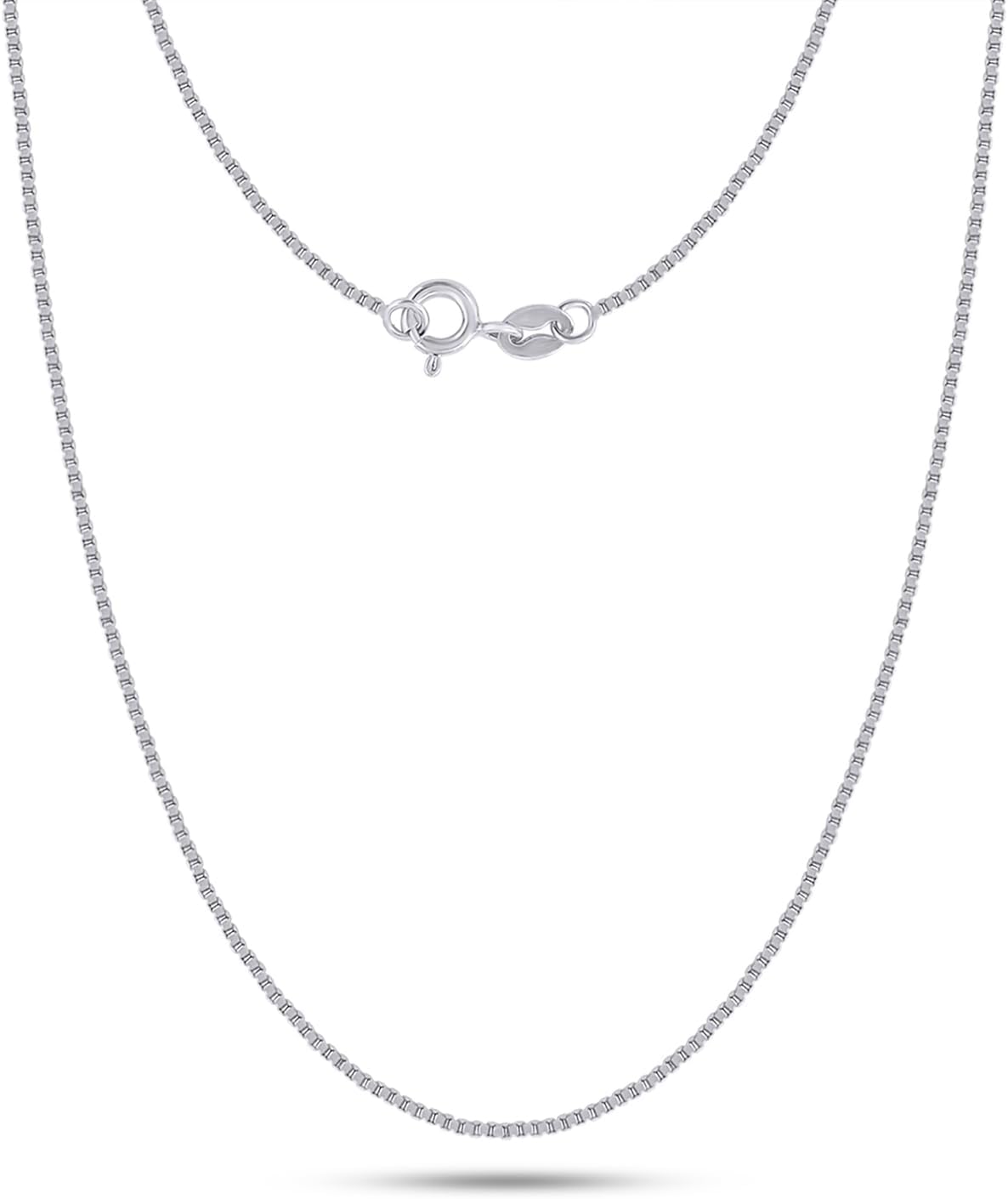 Chain Necklace for Women and Men 1mm Box Chain Necklace with Spring ...