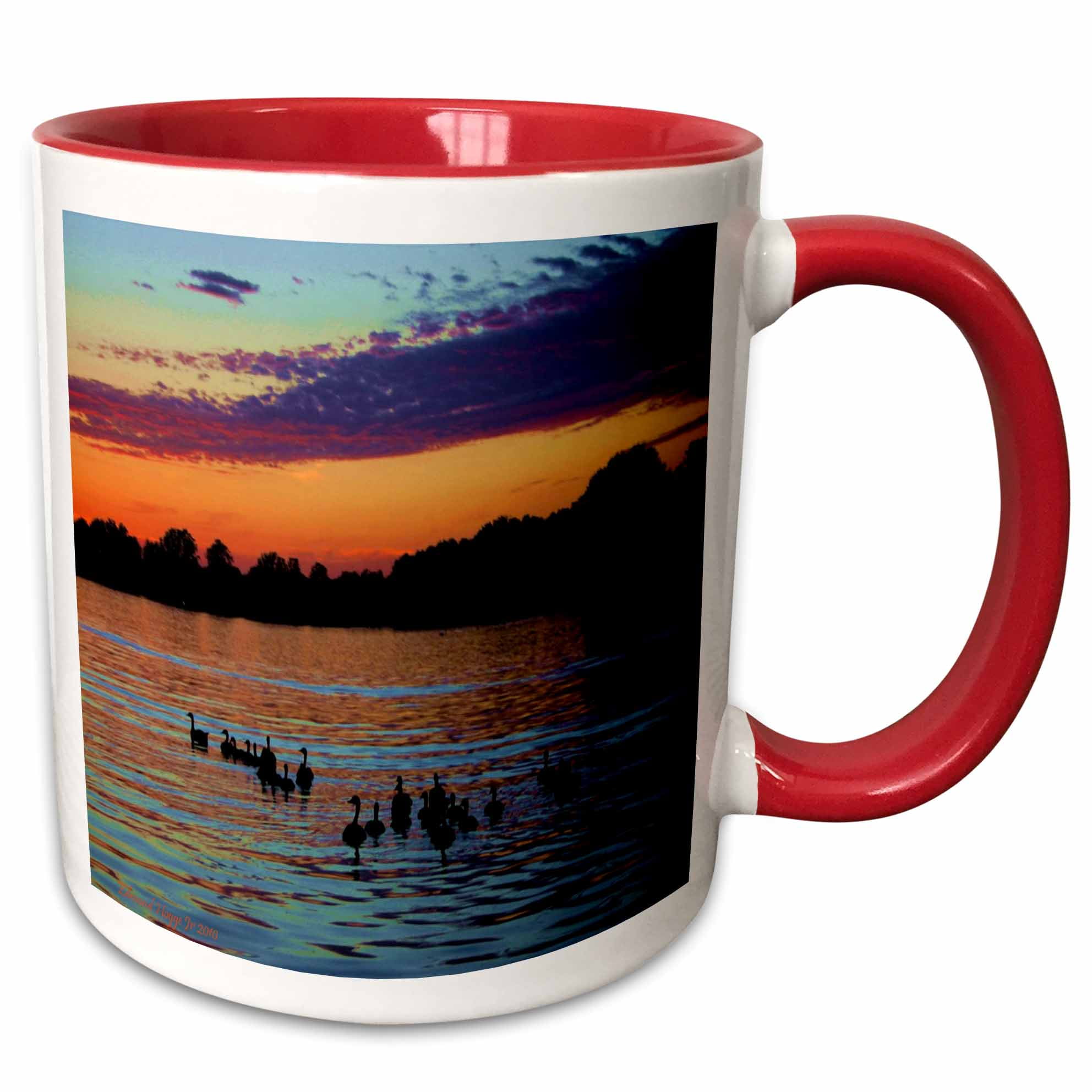 3drose, Chain of Lakes, 15oz Two-tone Red Mug - Walmart.com