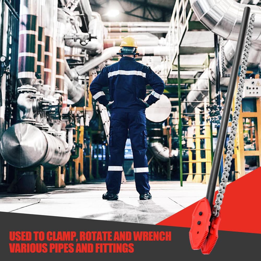 Chain Pipe Wrench Heavy Duty Metal Chain Wrenches Multipurpose Hand ...