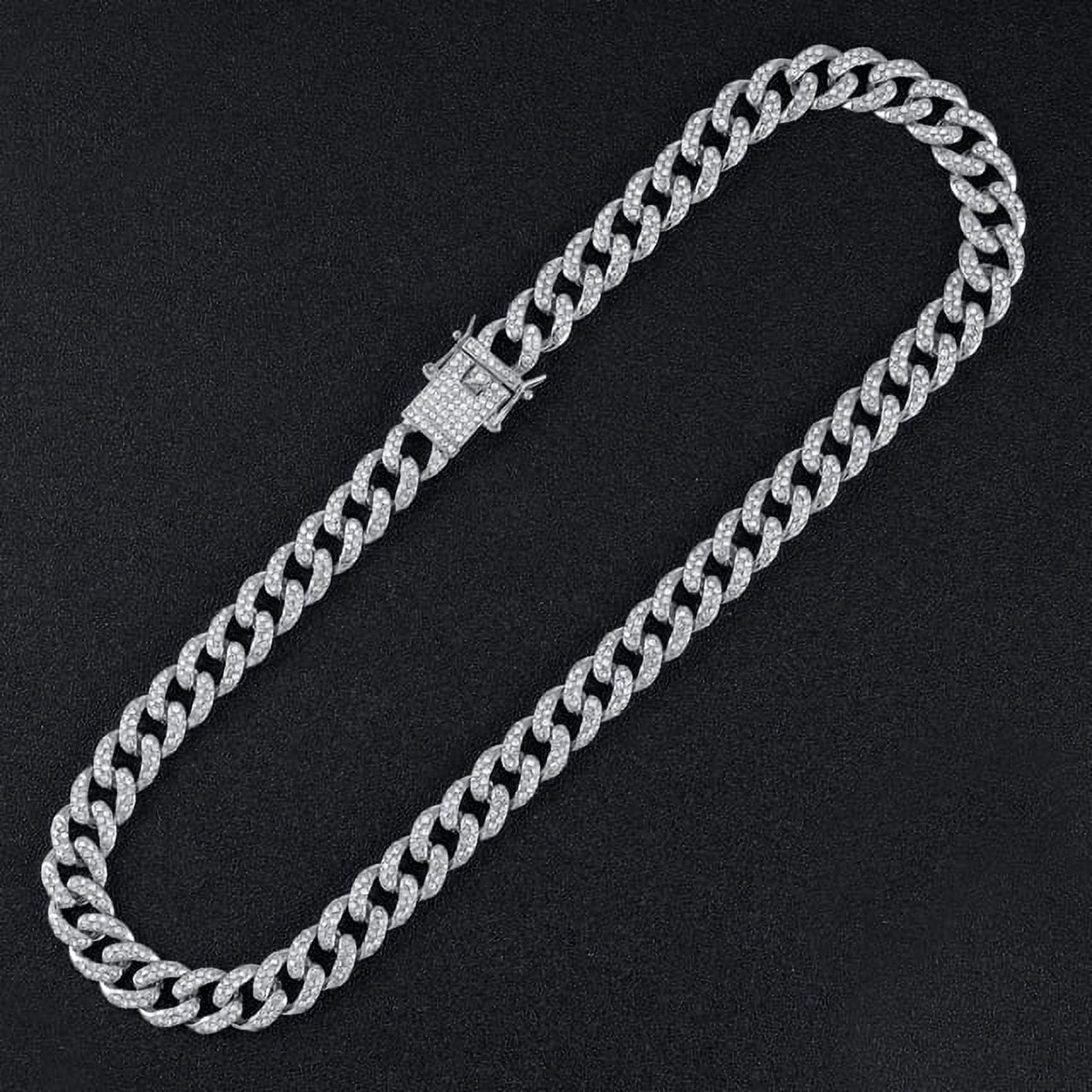 Chain Rhinestone Necklace Men Chain Homme Fashion Jewelry - Walmart.com