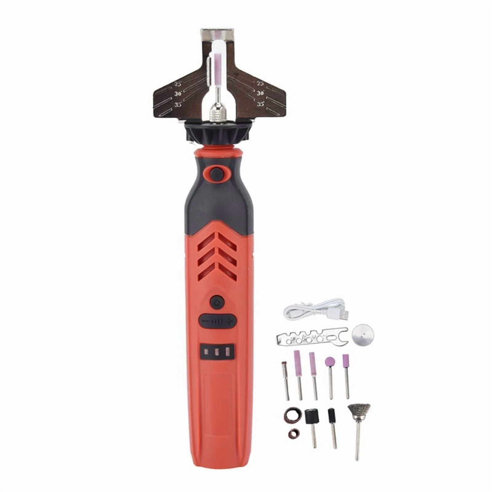 Chain Saw Sharpen Tool Set DC3.6V Cordless Saw Sharpener Kit Handheld Chainsaw Sharpening Kit ...
