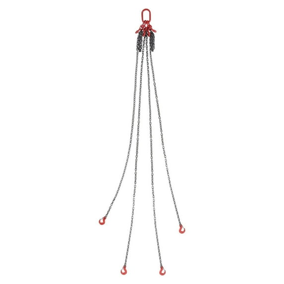 Chain Sling 5/16" x 10ft, 11000lbs Capacity - G80 Lifting Chain with 4 ...