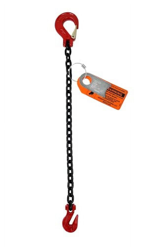 Chain Sling - 9/32" x 10' Single Leg with Grab and Sling Hook - Grade ...