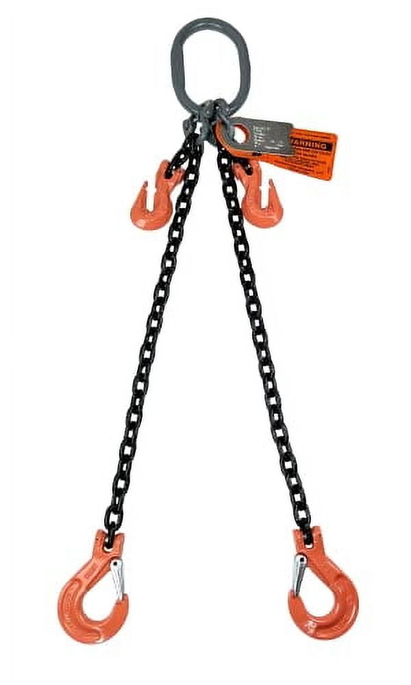Chain Sling - 9/32" x 6' Double Leg with Sling Hooks and Adjusters ...