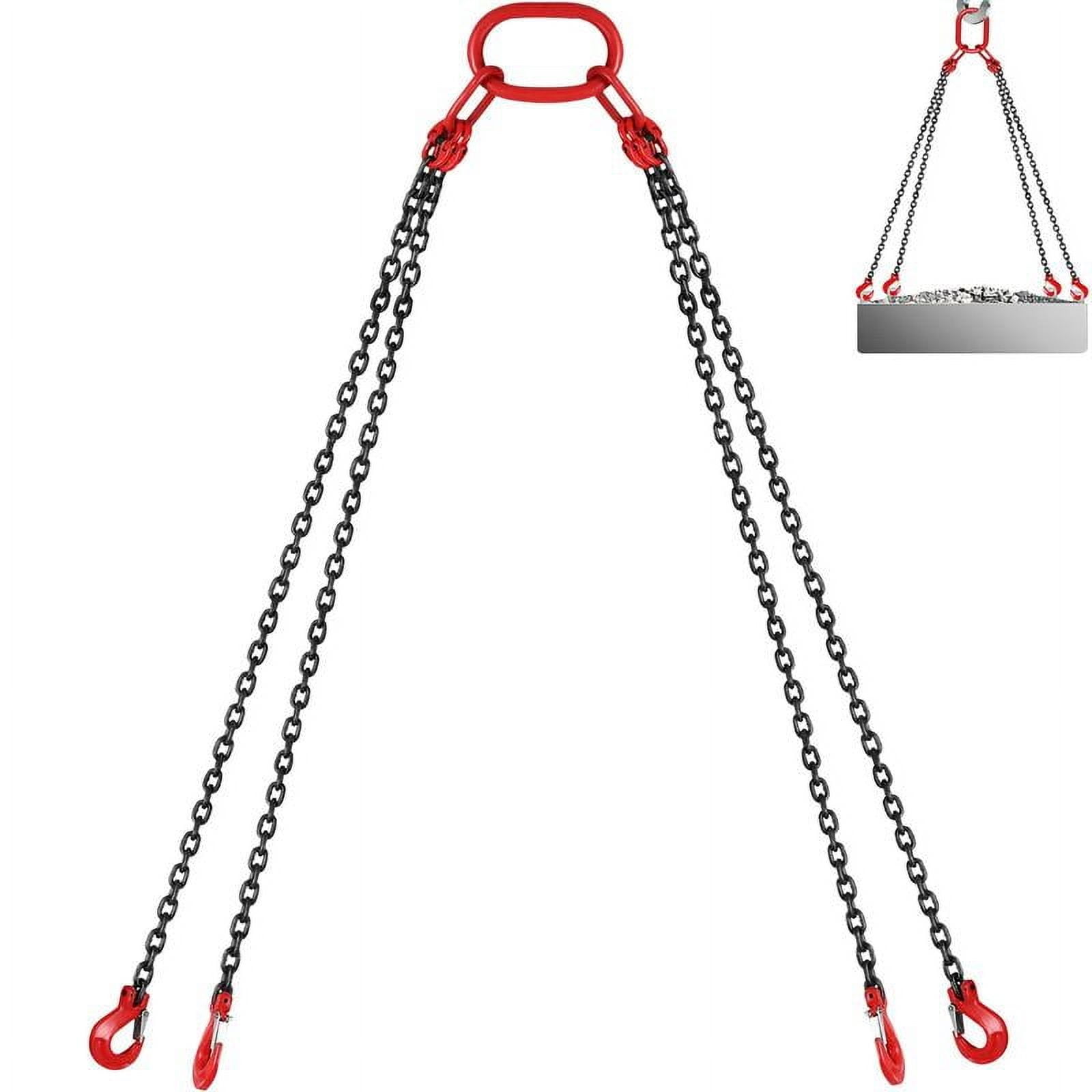Chain Sling, Max 11000 lbs Weight Capacity, G80 Lifting Chain with Grab ...