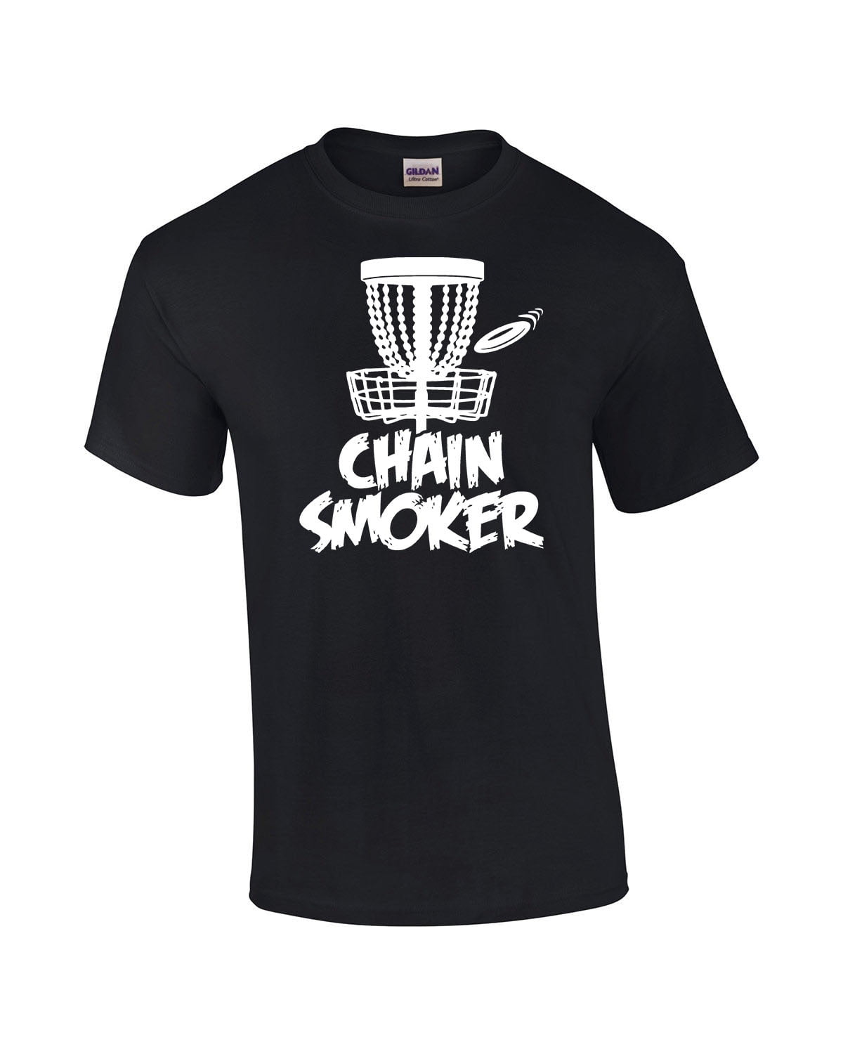 Chain Smoker Funny Disc Golf Tree Chains Mens Short Sleeve T-shirt ...
