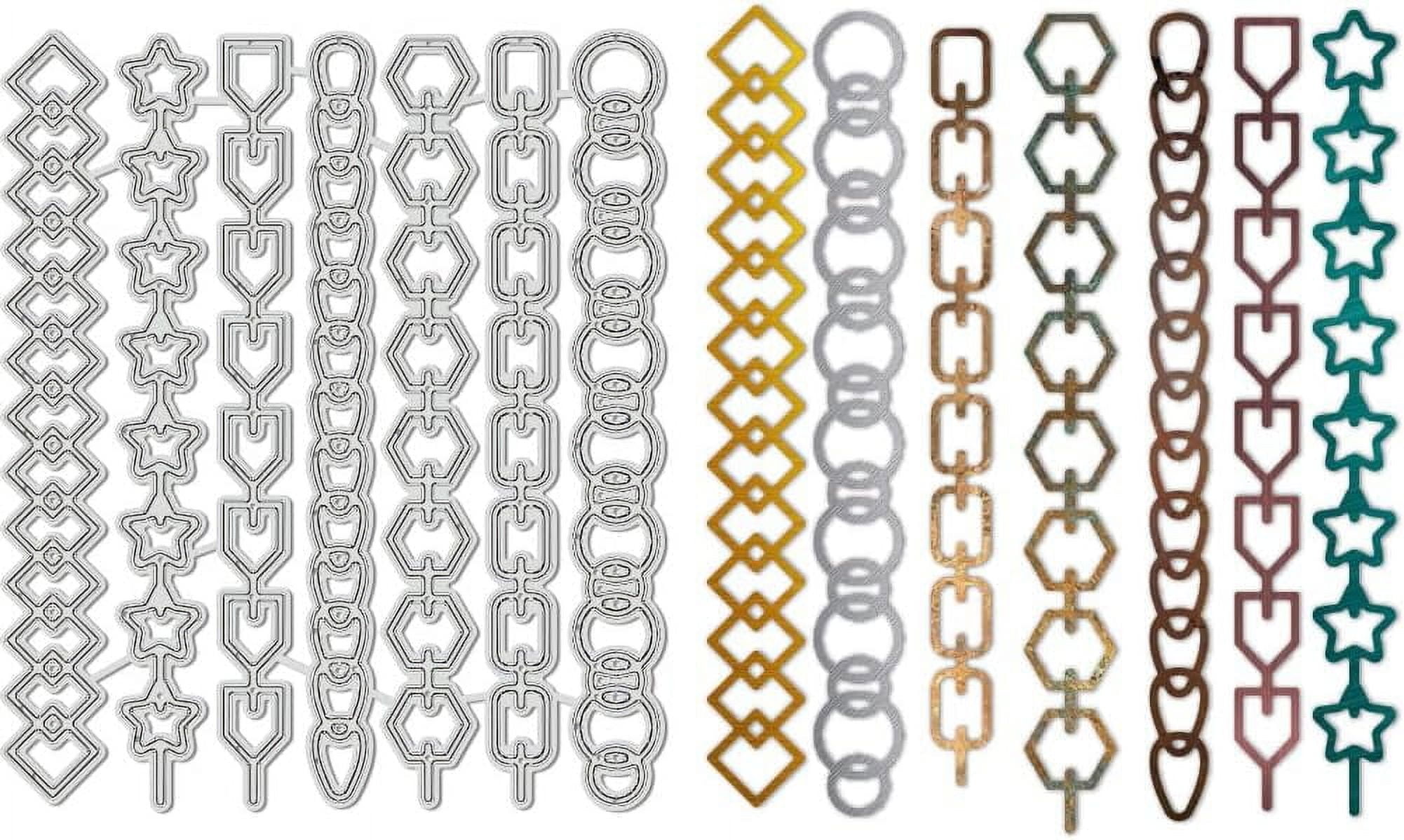 Chain Theme Cutting Dies Diamond Rectangle Star Circular Chains Die ...