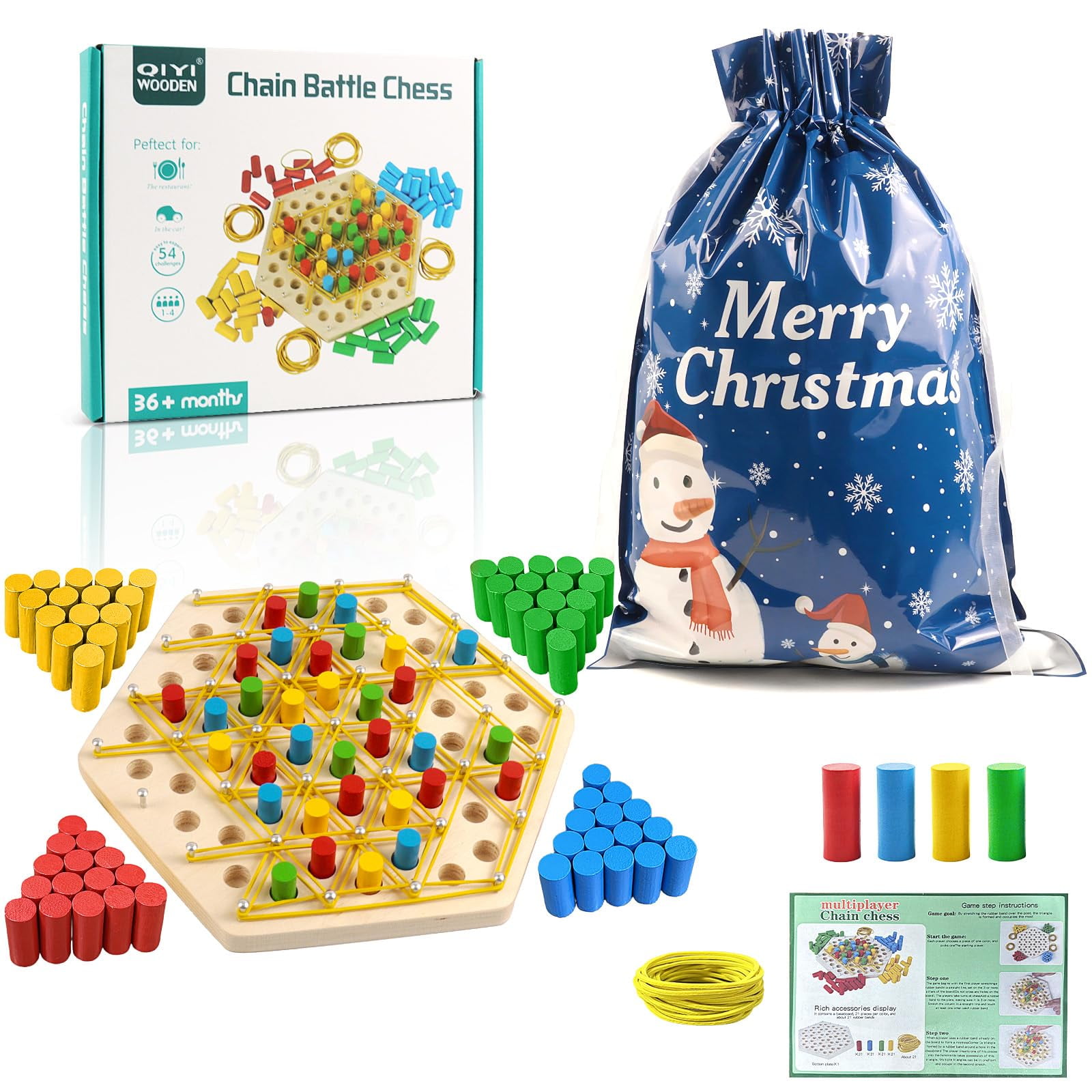 Chain Triangle Chess Board MMF7 Game, 2 Players for Family Night Games ...