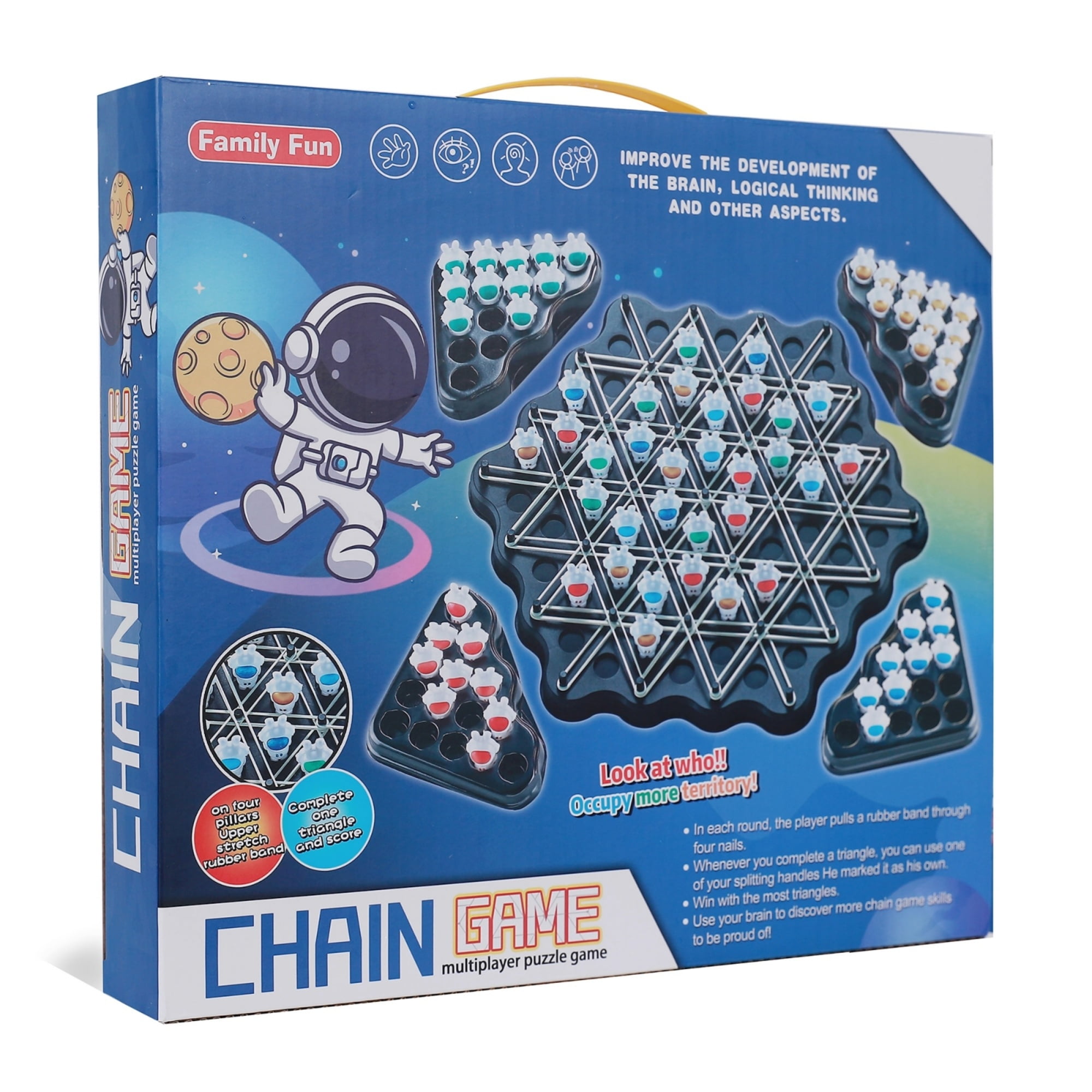 Chain Triangle Chess Game, Astronaut Strategy Triggle Board Kids Games ...