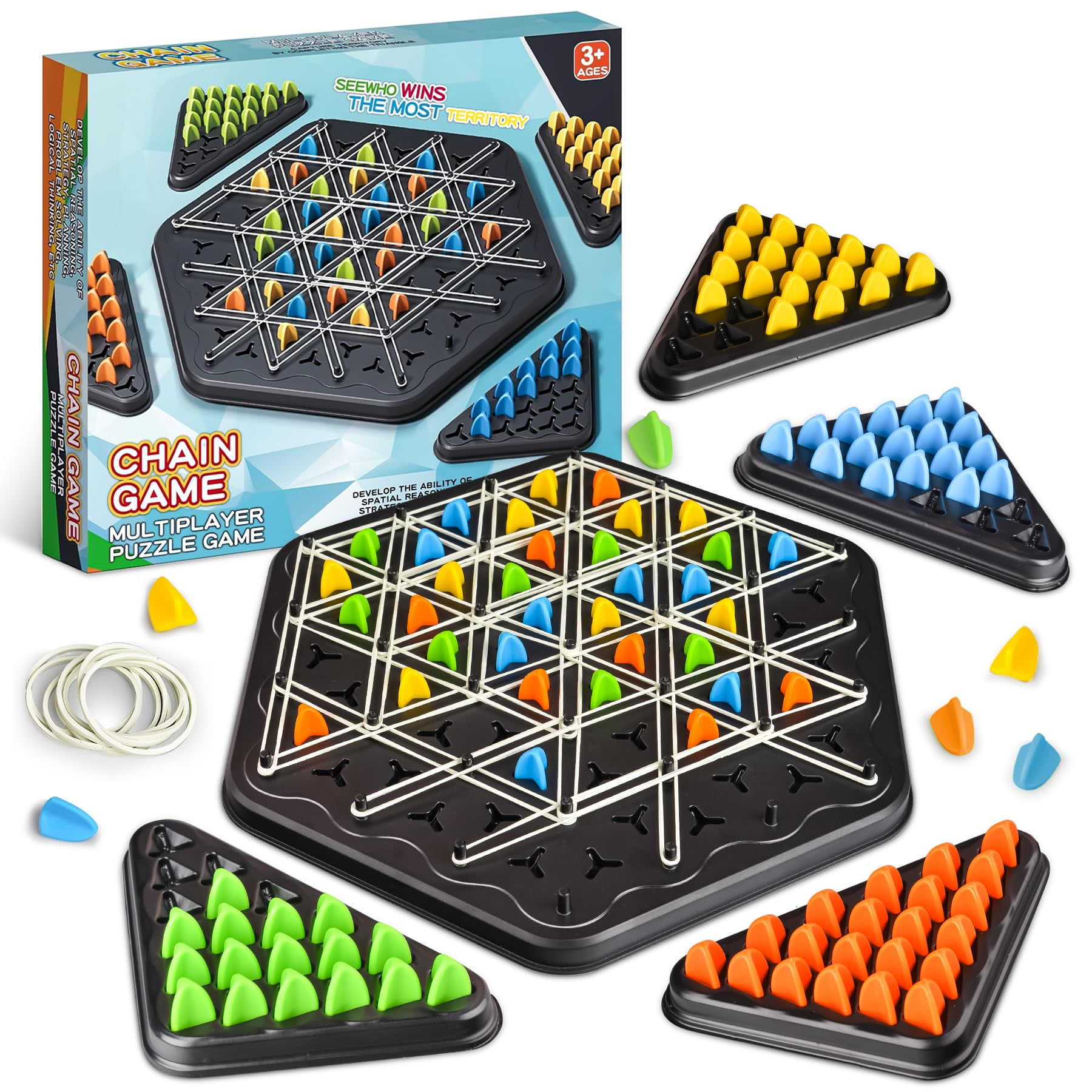 Chain Triangle Chess Game, TSF6 Triggle Board Games, Triggle Rubber ...