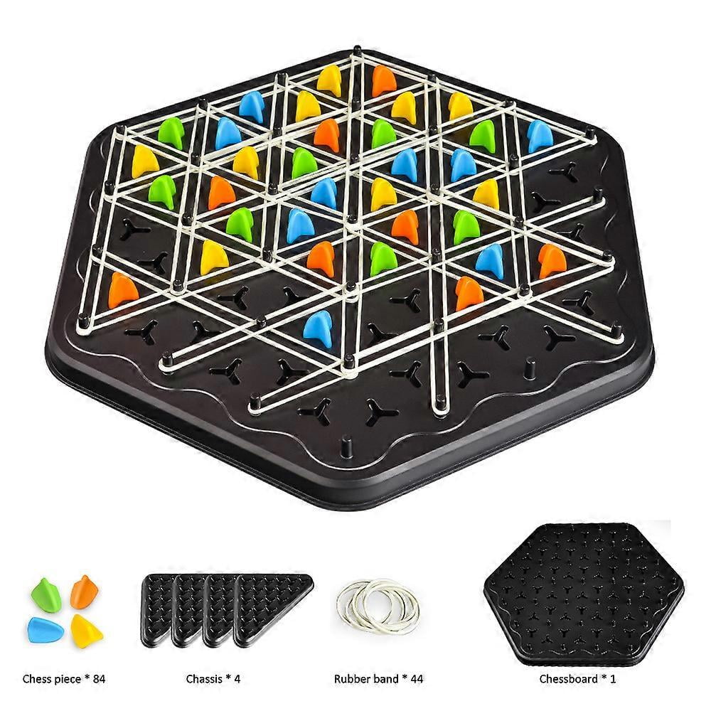 Chain Triangle Game, Interactive Triangle Chess Board Game with 4 Color ...