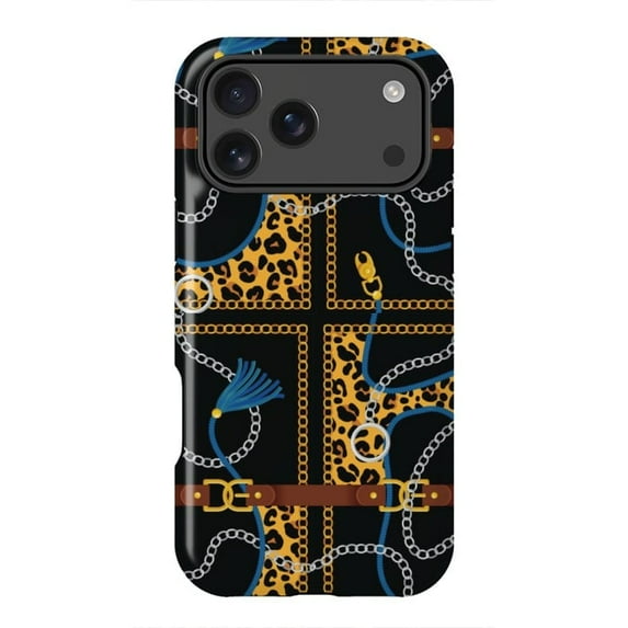 Chain Zebra Print Fun Geometric Pattern iPhone Case for iPhone 17 to 11 ...