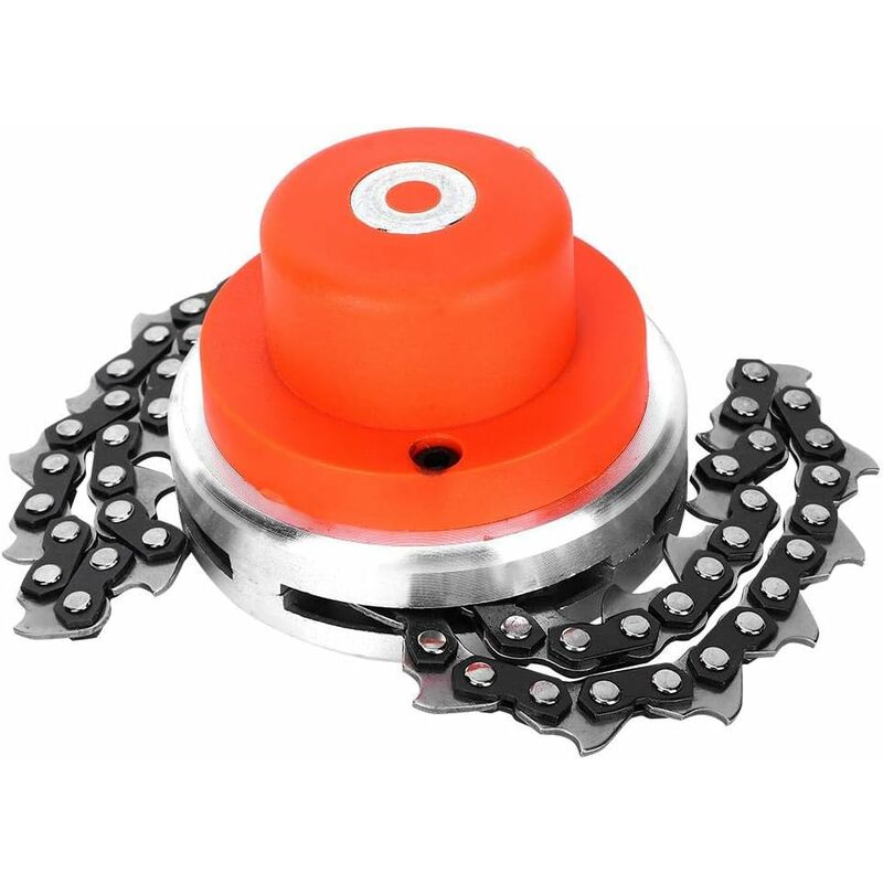 Chain mower head Multifunctional spiral chain cutting head Red grass ...