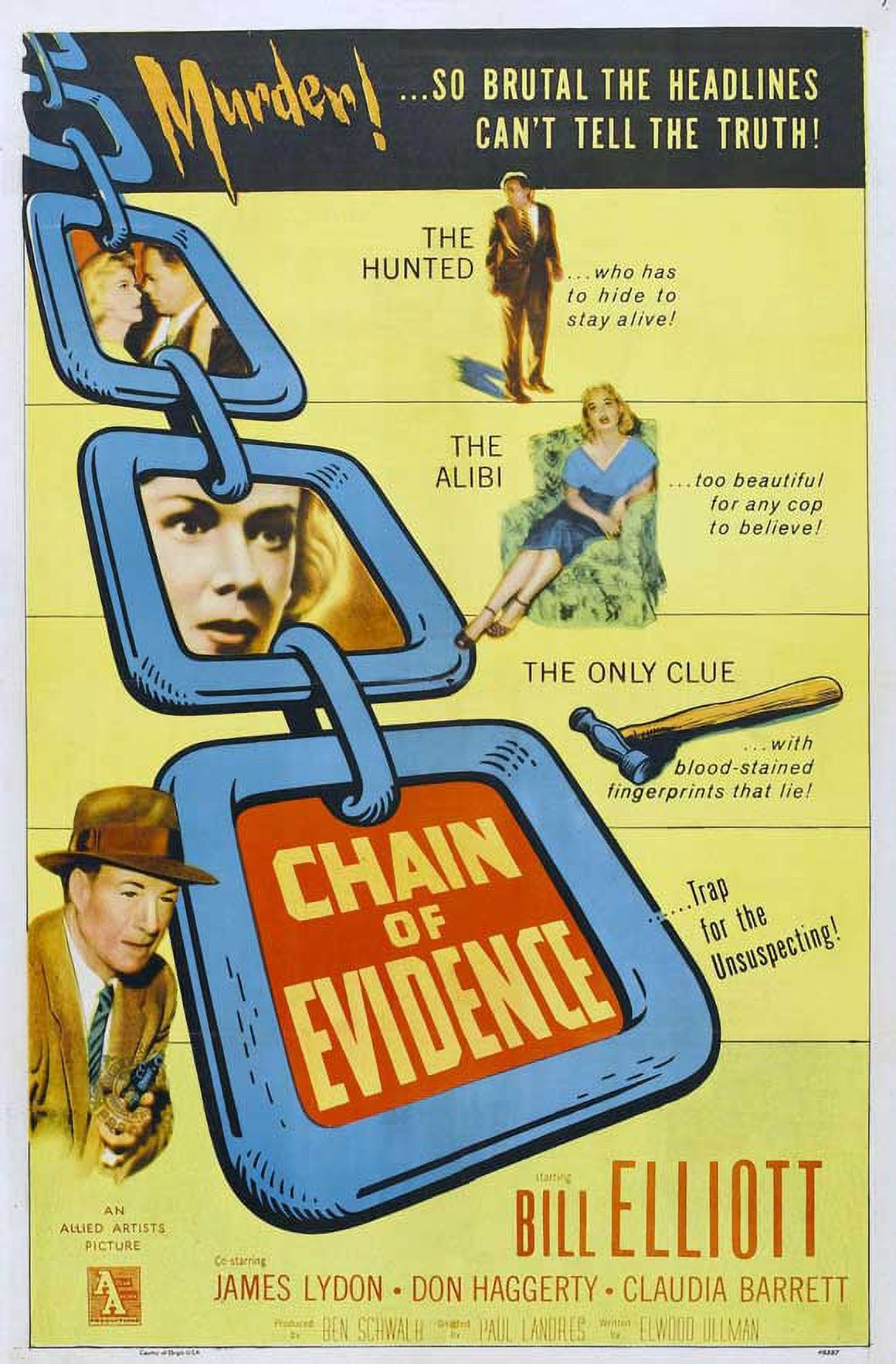 Chain of Evidence - movie POSTER (Style A) (27" x 40") (1957) - Walmart.com
