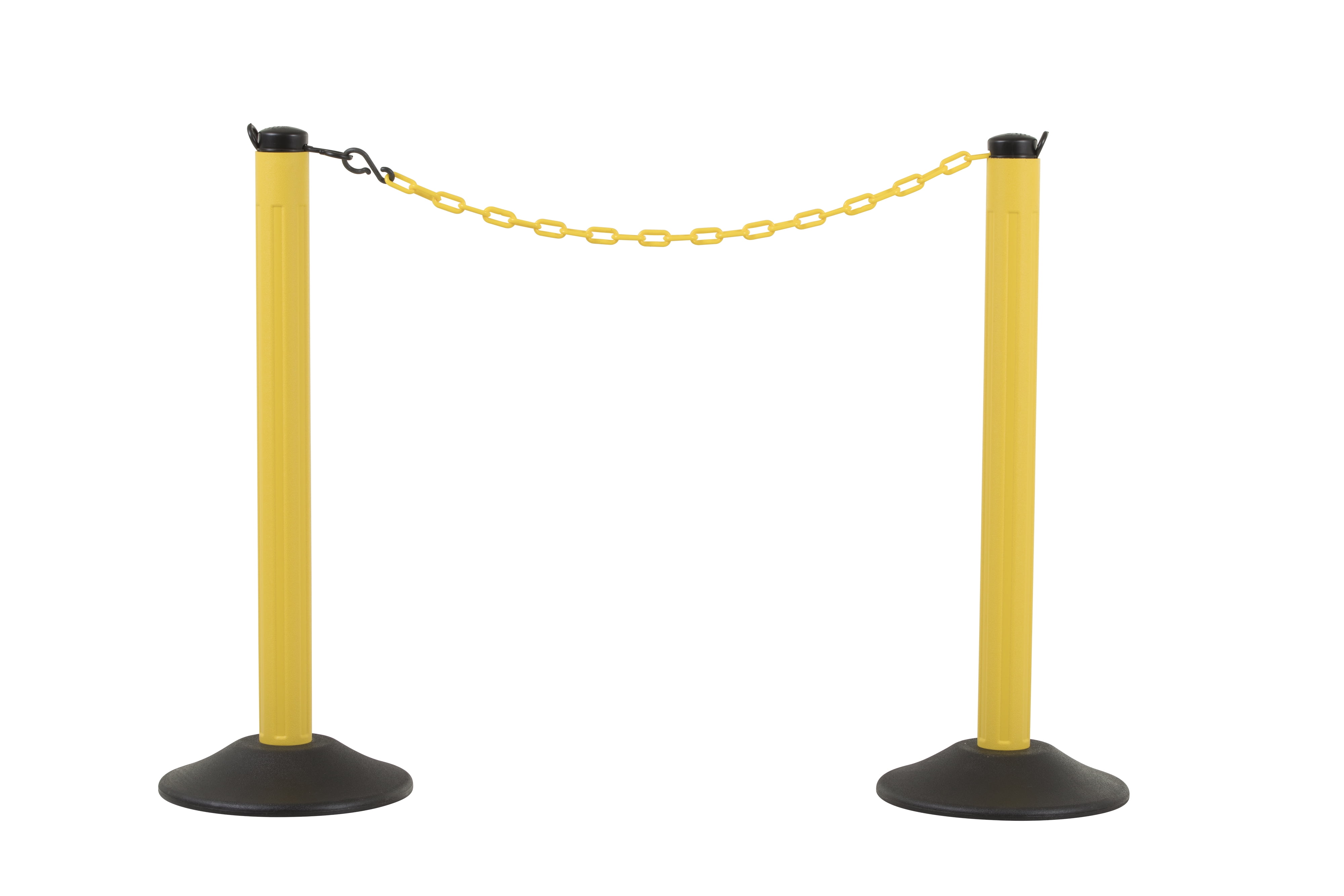ChainBoss Yellow Stanchion with 10' of Yellow Plastic Chain- Weighted ...