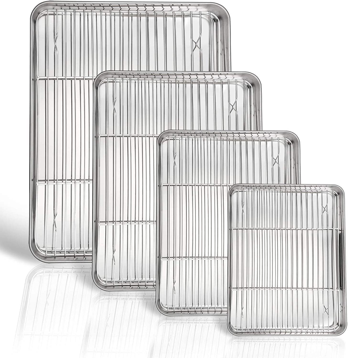 ChainPlus 16in Baking Sheet & Rack Set, Stainless Steel, Non-Toxic ...