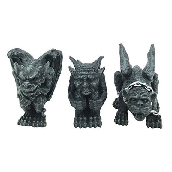 Chained Gothic Stoic Gargoyle Chimera Castle Guardians Figurines ...