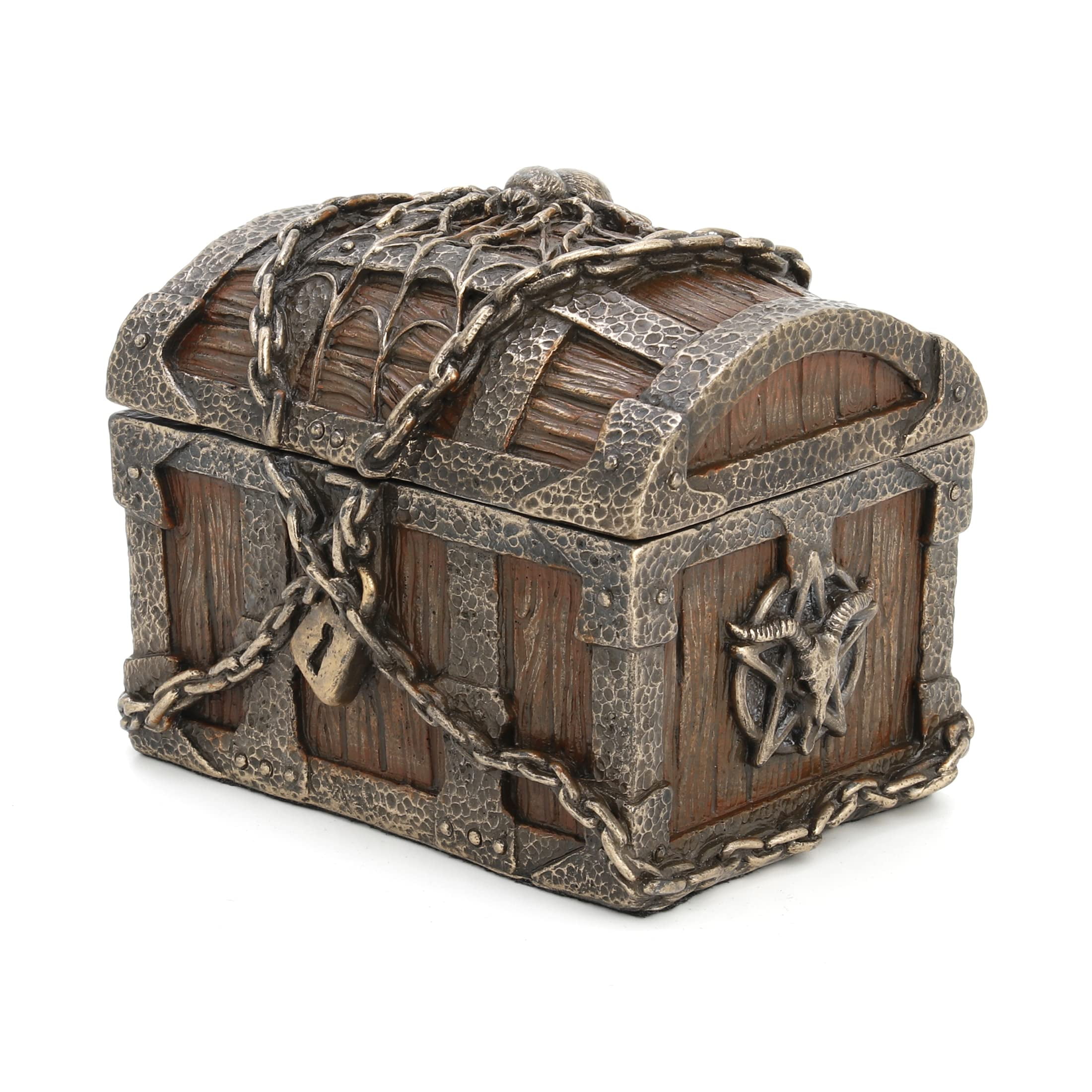 Veronese Design 3 1/8" Pentagram Goat Head Mystic Heirloom Chest Cold ...