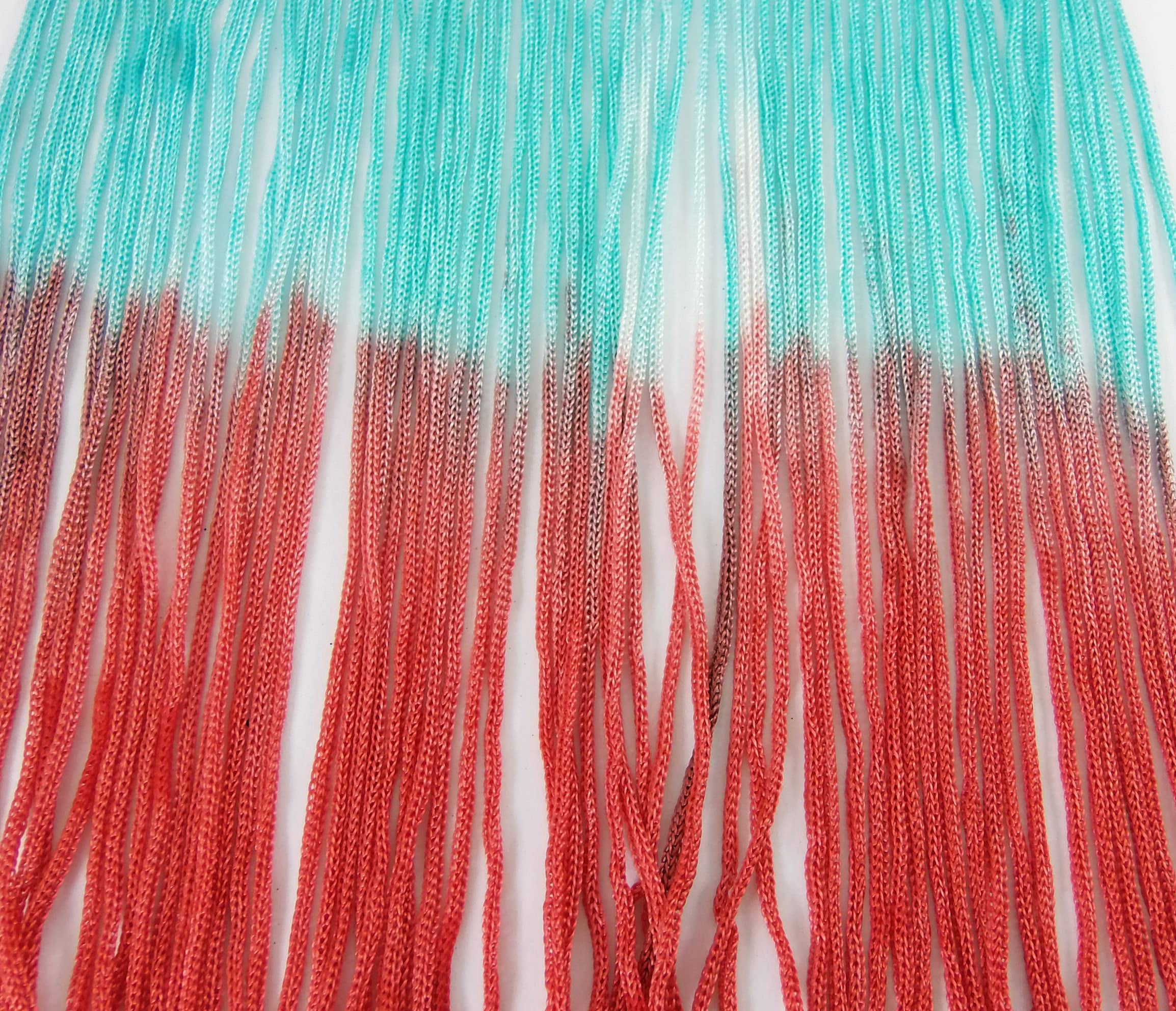 Chainette Fringe Tie Dye Ombre Multicolor Tonal Loop Fringe- 7" Long ...