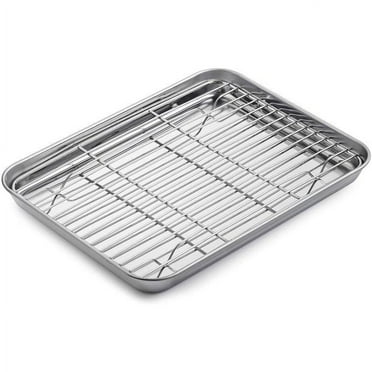 Walchoice Stainless Steel Baking Sheet with Rack Set(3 Pans + 3 Racks ...