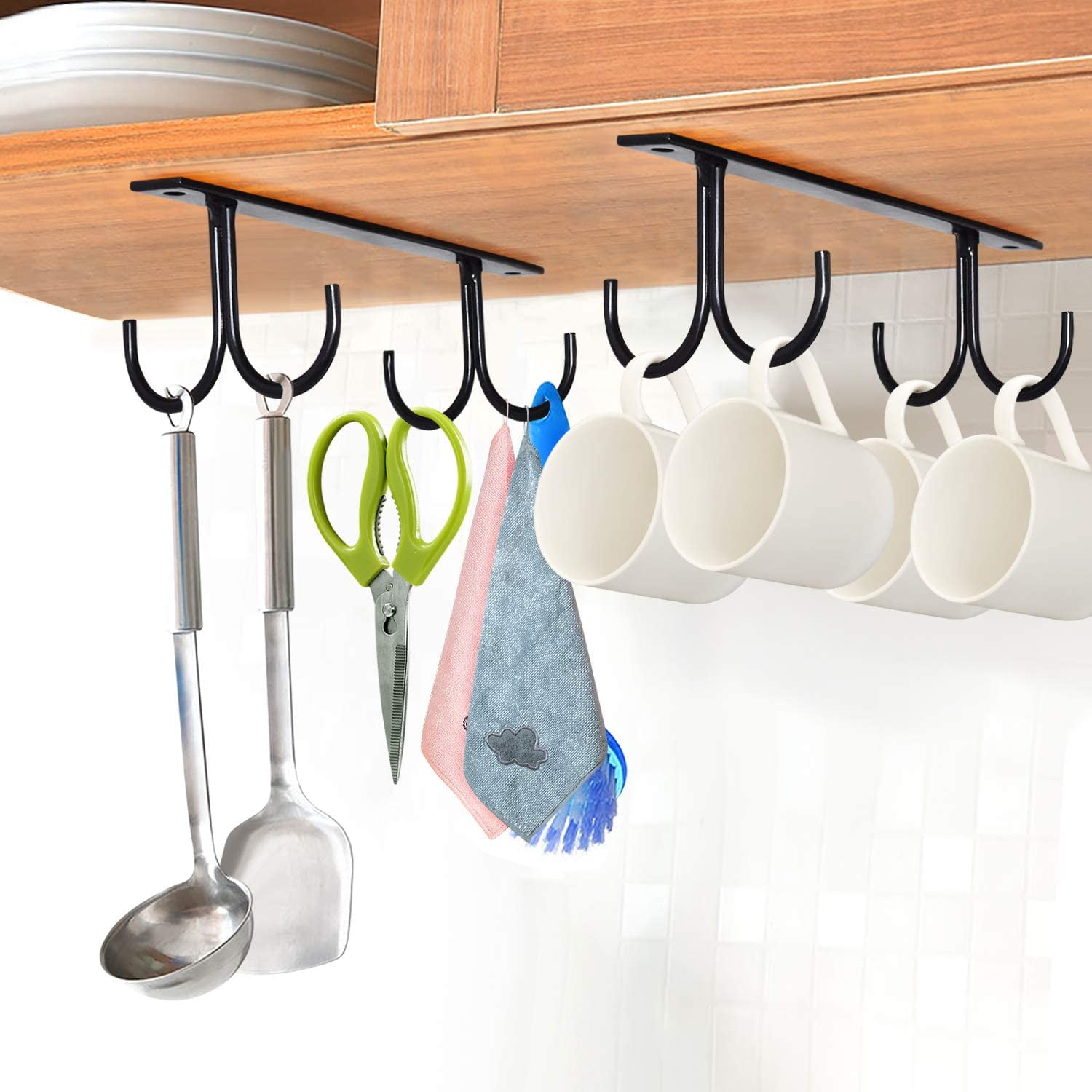 Chainplus Coffee Cups Rack Under Shelf,Mug Holder Rack Under Cabinet,2 ...