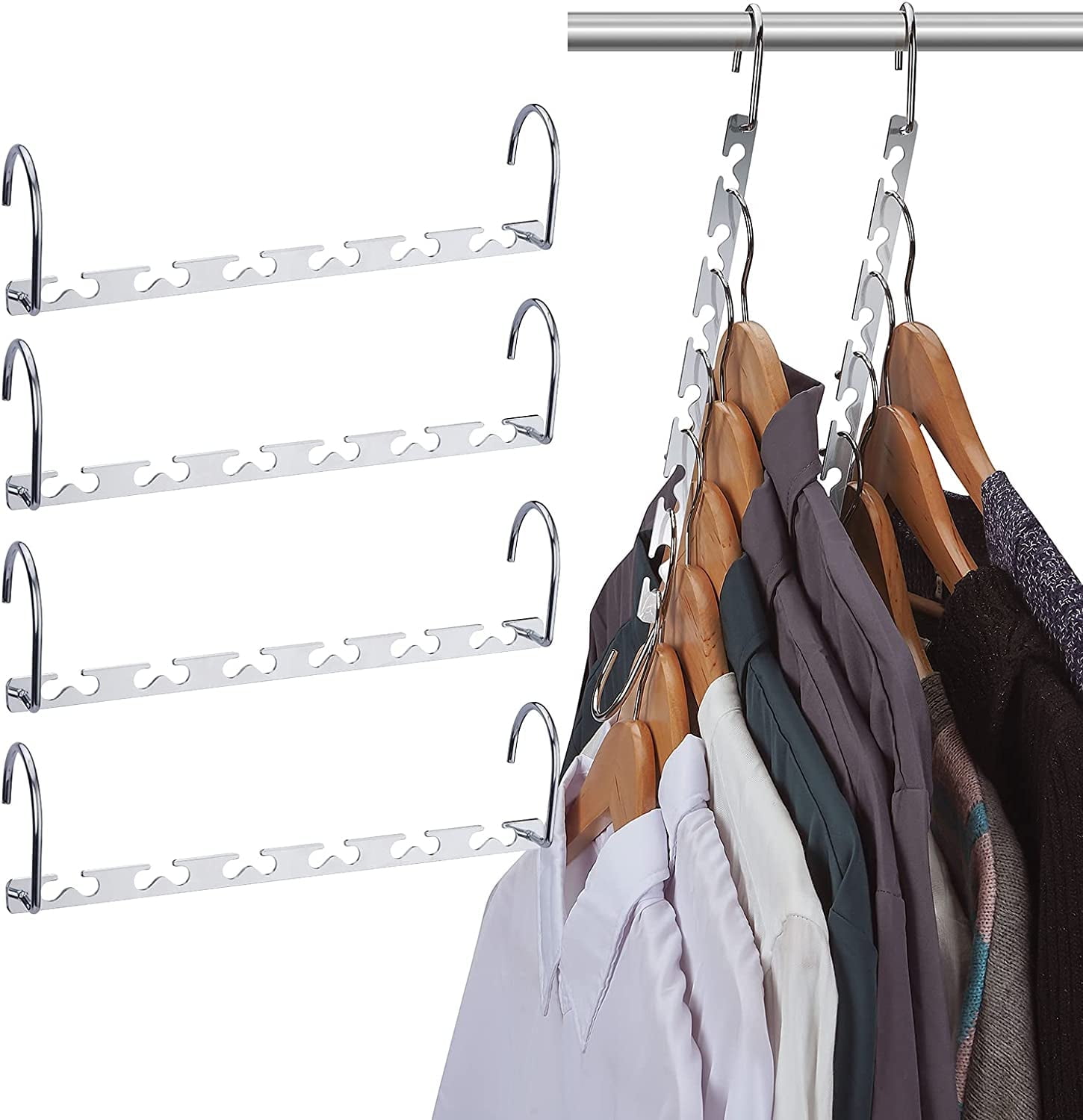Chainplus Magic Space Saving Hangers for Clothes Hangers Space Saving ...