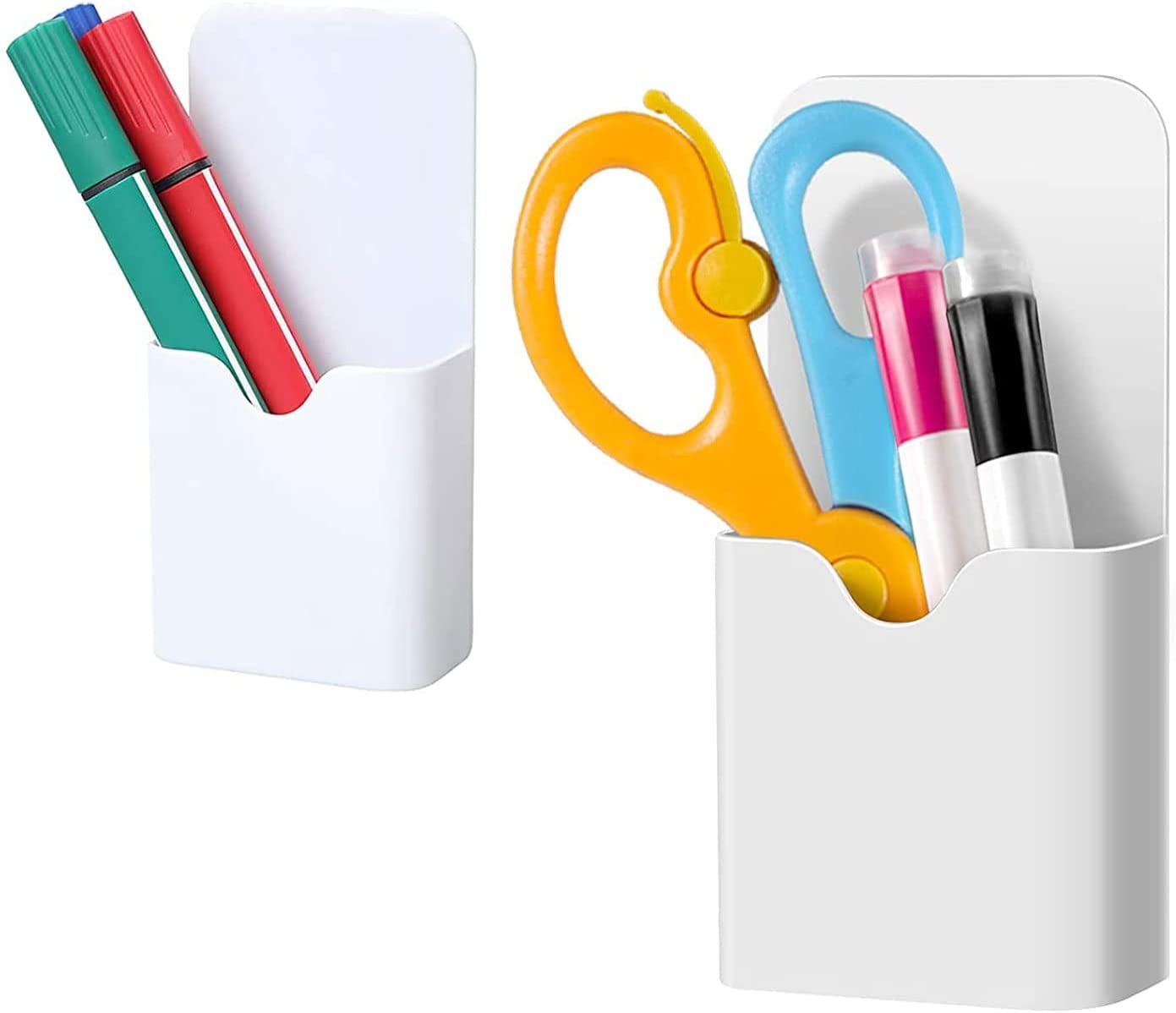 Chainplus White Magnetic Pen Marker Holders, Dry Erase Marker Magnetic ...