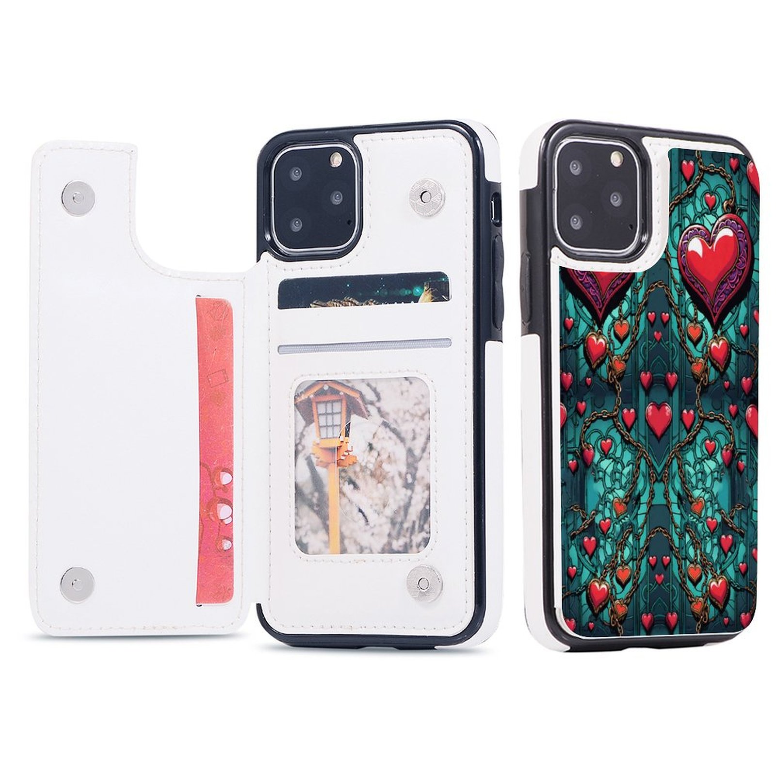 Chains, Love, Doors Leather Wallet Case for iPhone 16 15 14 13 12 11 ...