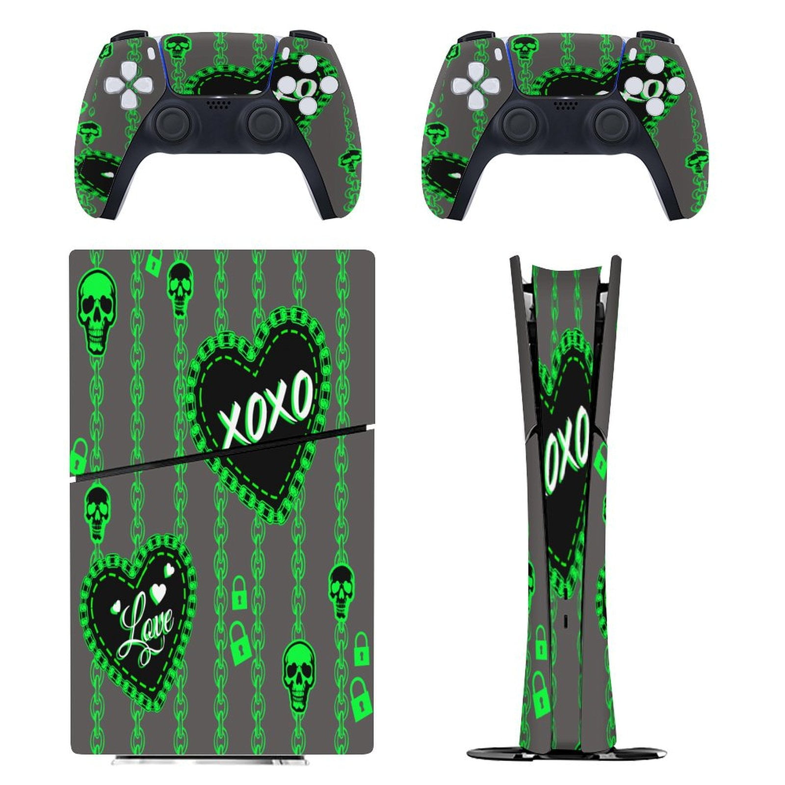Chains, Skeletons, Hearts PS5/PS5 Slim Digital Disc Skin Sticker For ...