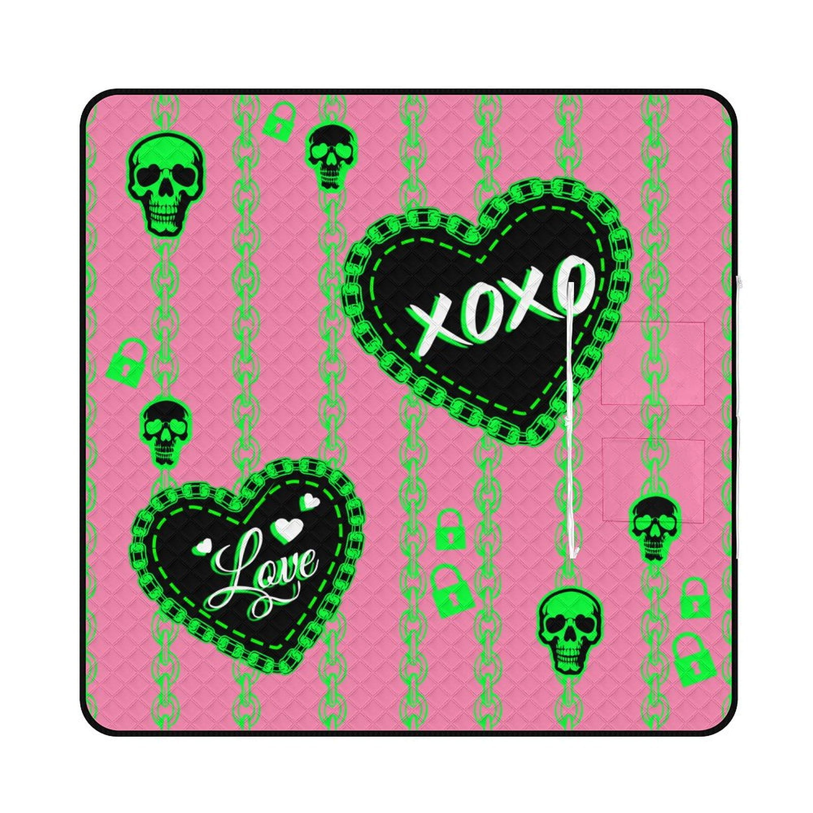 Chains, Skeletons, Hearts Waterproof Beach Mat Folding Mattress ...