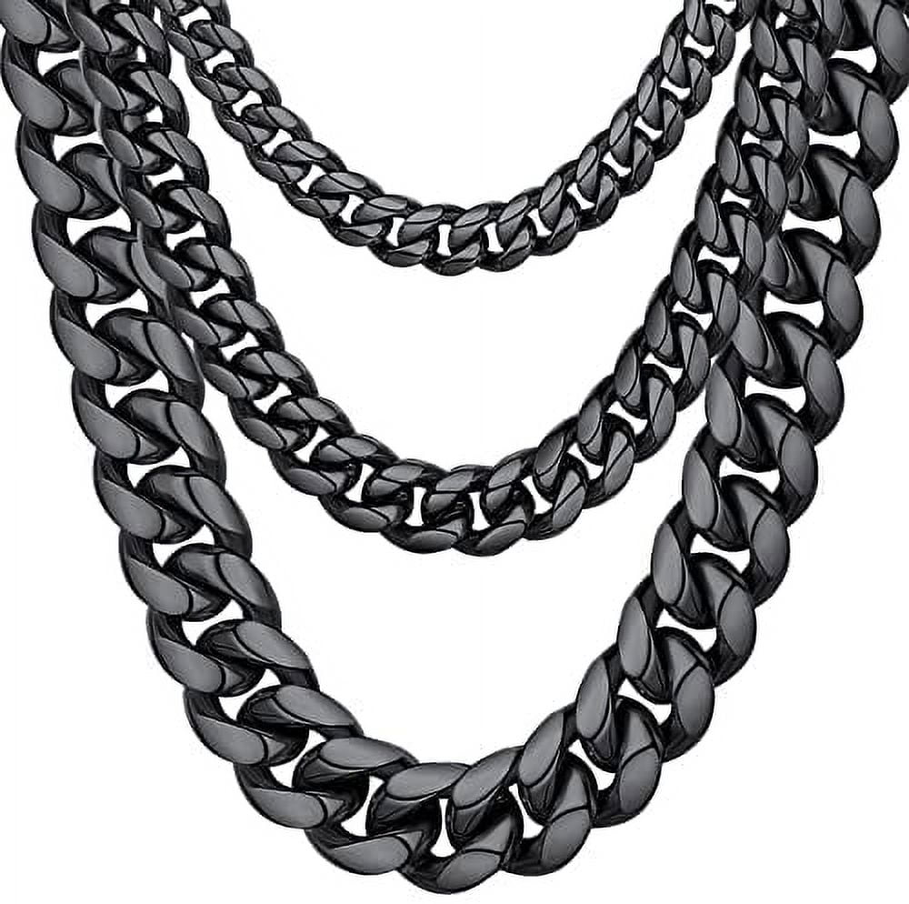 ChainsHouse Chain Necklace for Men,Black Charm Hip Hop Necklace for ...
